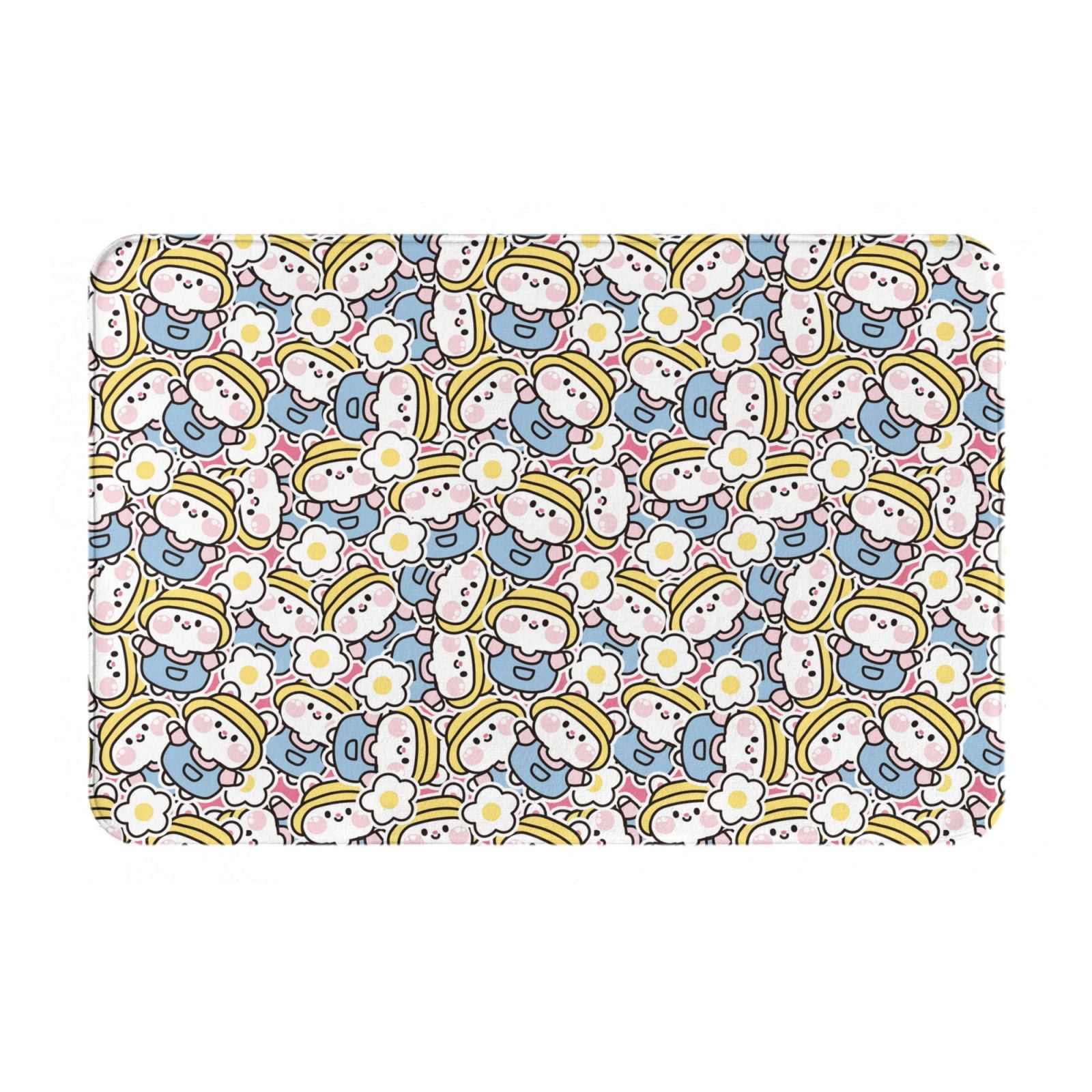 Bingfone Cute Rabbit Door Mat 16"x24" Front Entrance Non-Slip Low ...