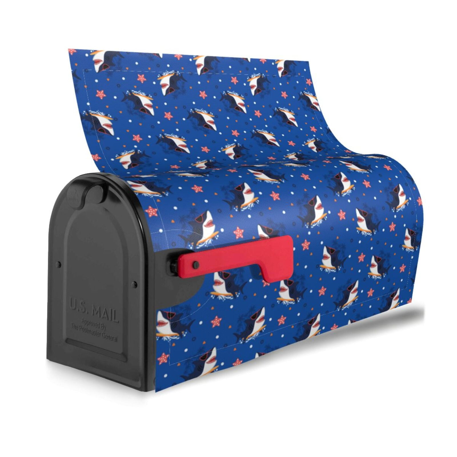Bingfone Cute Shark Cartoon Magnetic Mailbox Cover Standard Size for ...