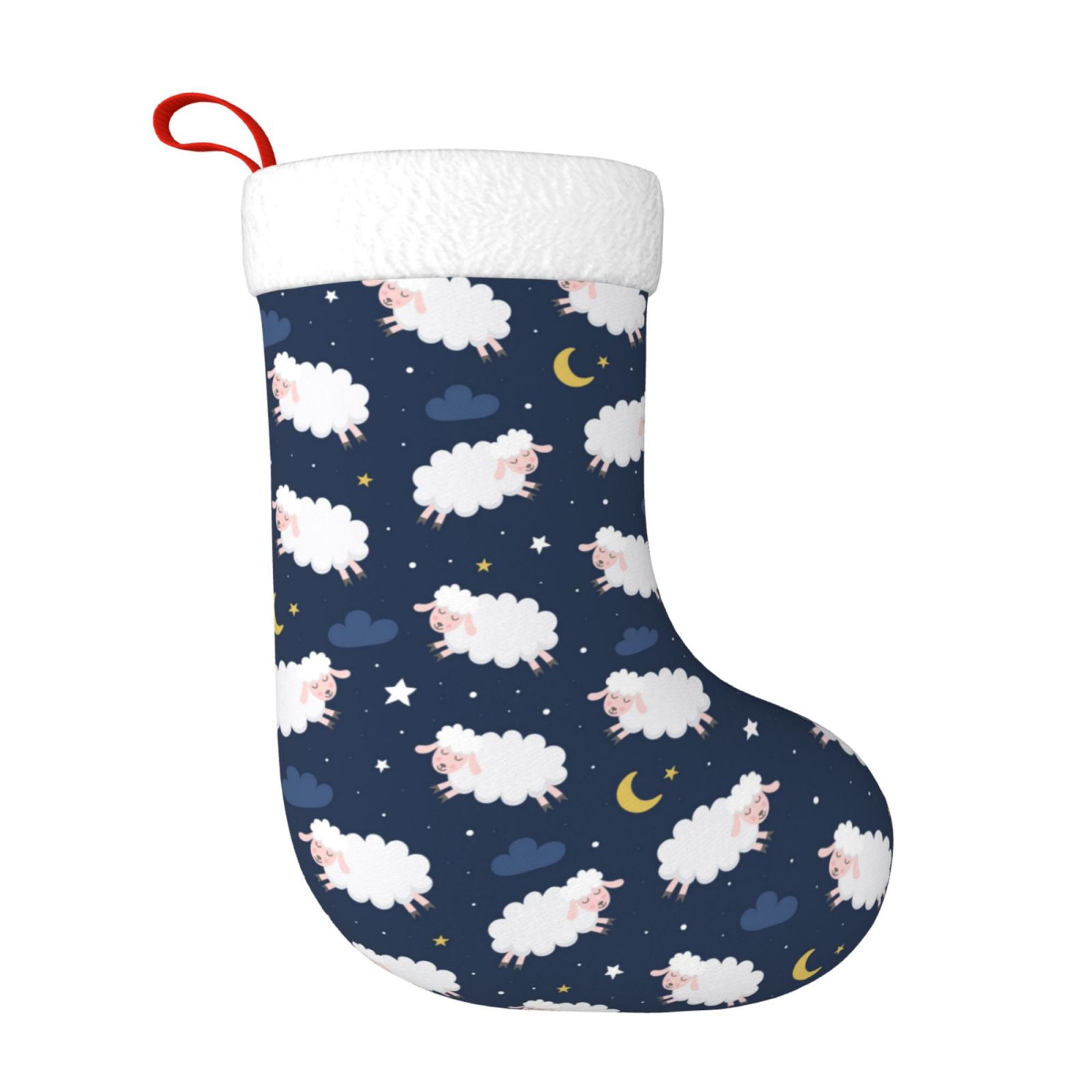 Bingfone Cute Sheep 1 Print Personalized Christmas Stocking - Snowman ...