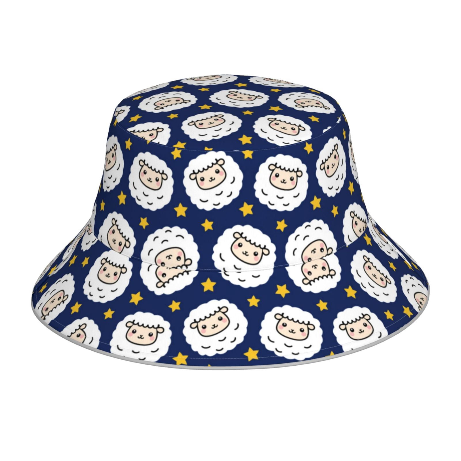 Bingfone Cute Sheep With Star Bucket Hat for Men Women,Packable ...