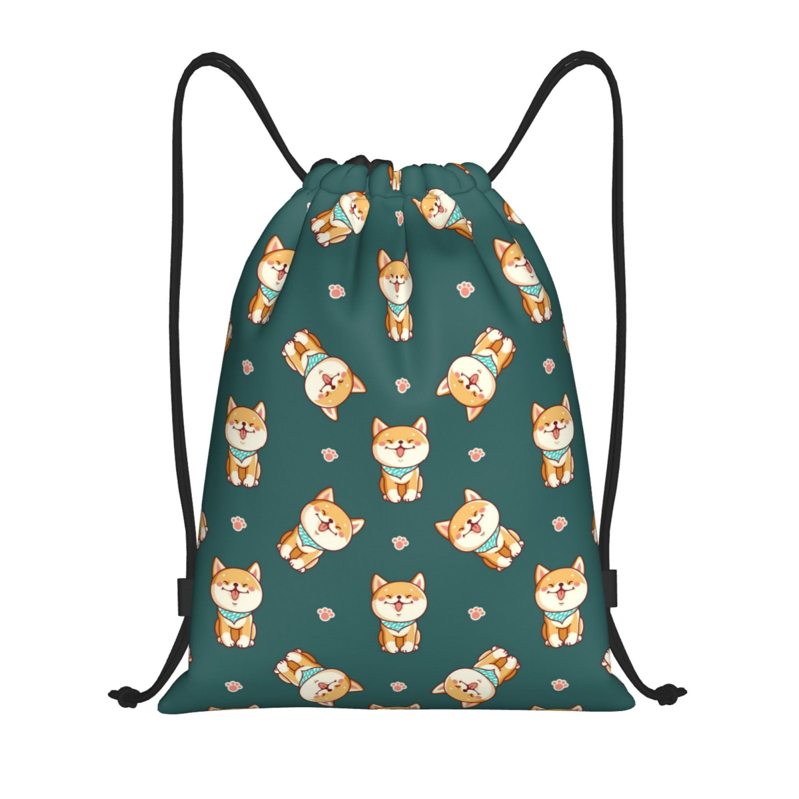 Bingfone Cute Shiba Drawstrings Backpacks Bags for Men Women Gym ...