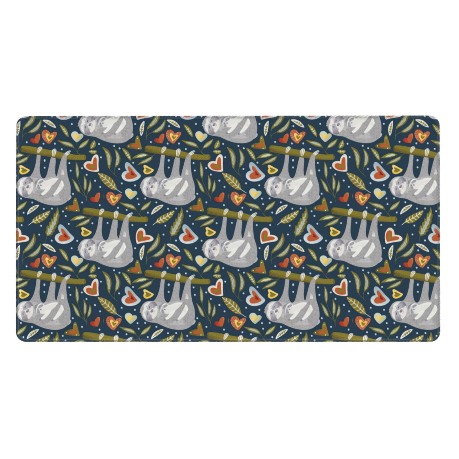 Bingfone Cute Sloth Large Gaming Mouse Pad,Extended Desk Mousepad with ...