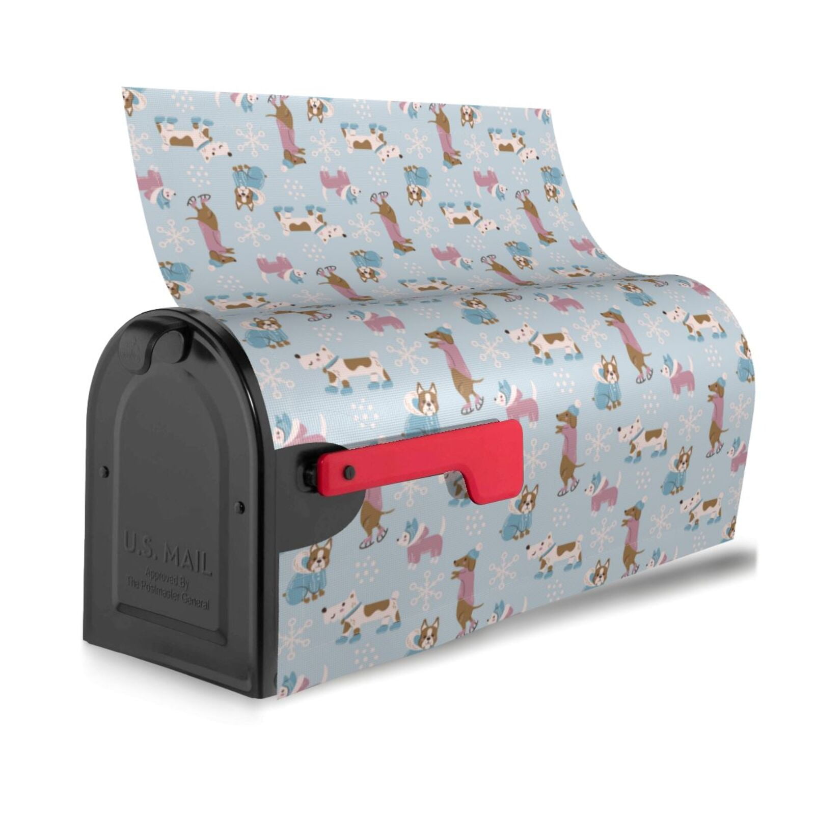 Bingfone Cute Snowflake Dachshund Magnetic Mailbox Cover Standard Size ...