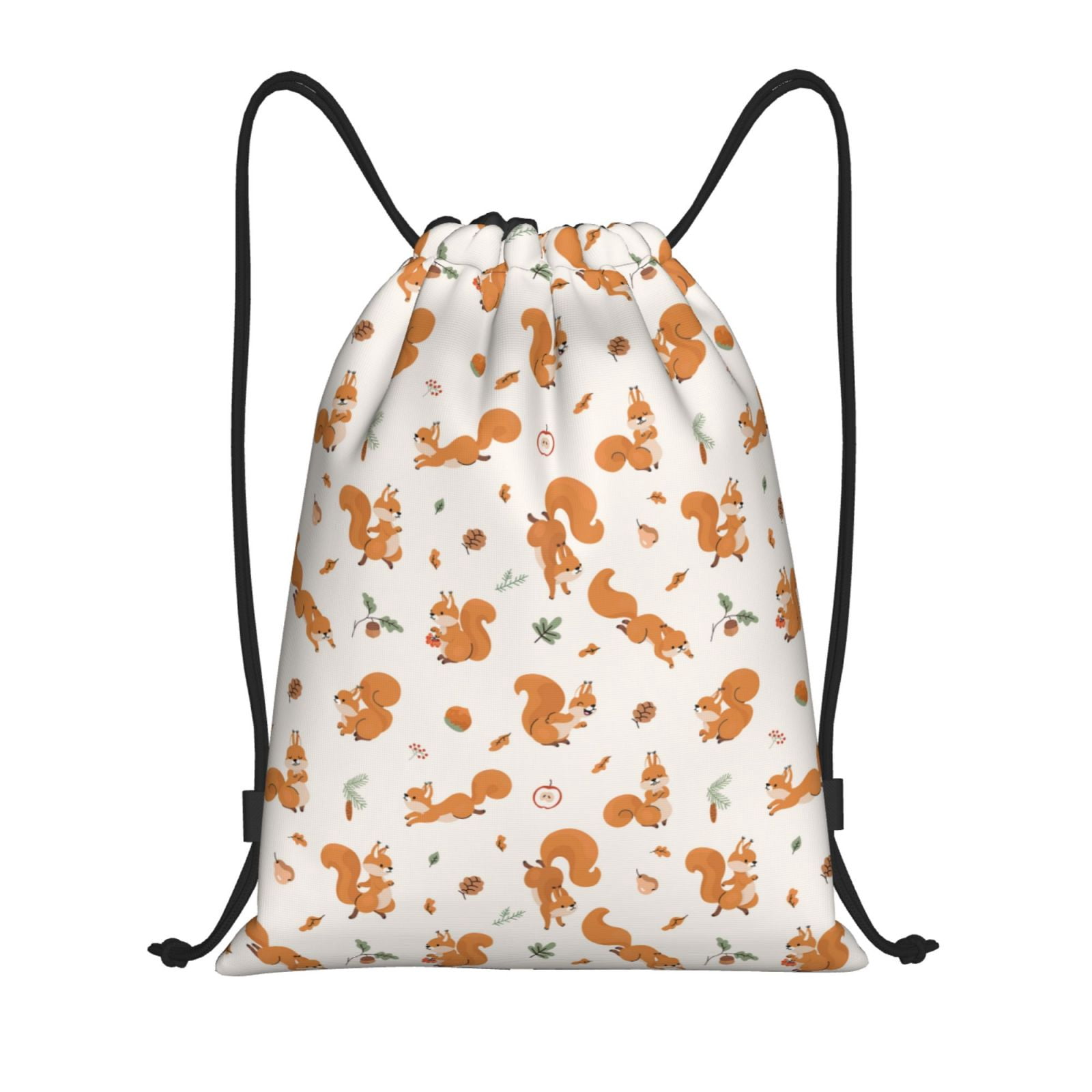 Bingfone Cute Squirrel Fall Drawstrings Backpacks Bags for Men Women ...