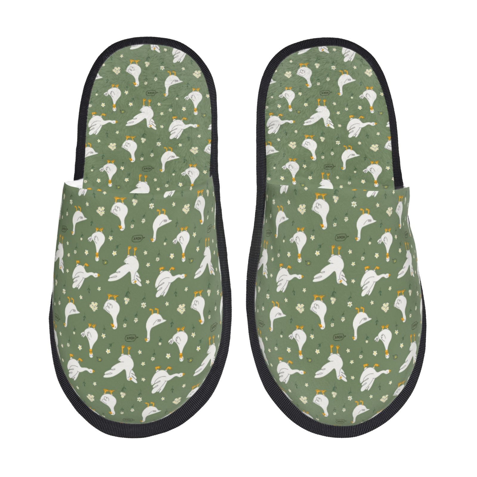 Bingfone Cute goose House Slippers for Women Men with Soft Rubber Sole ...