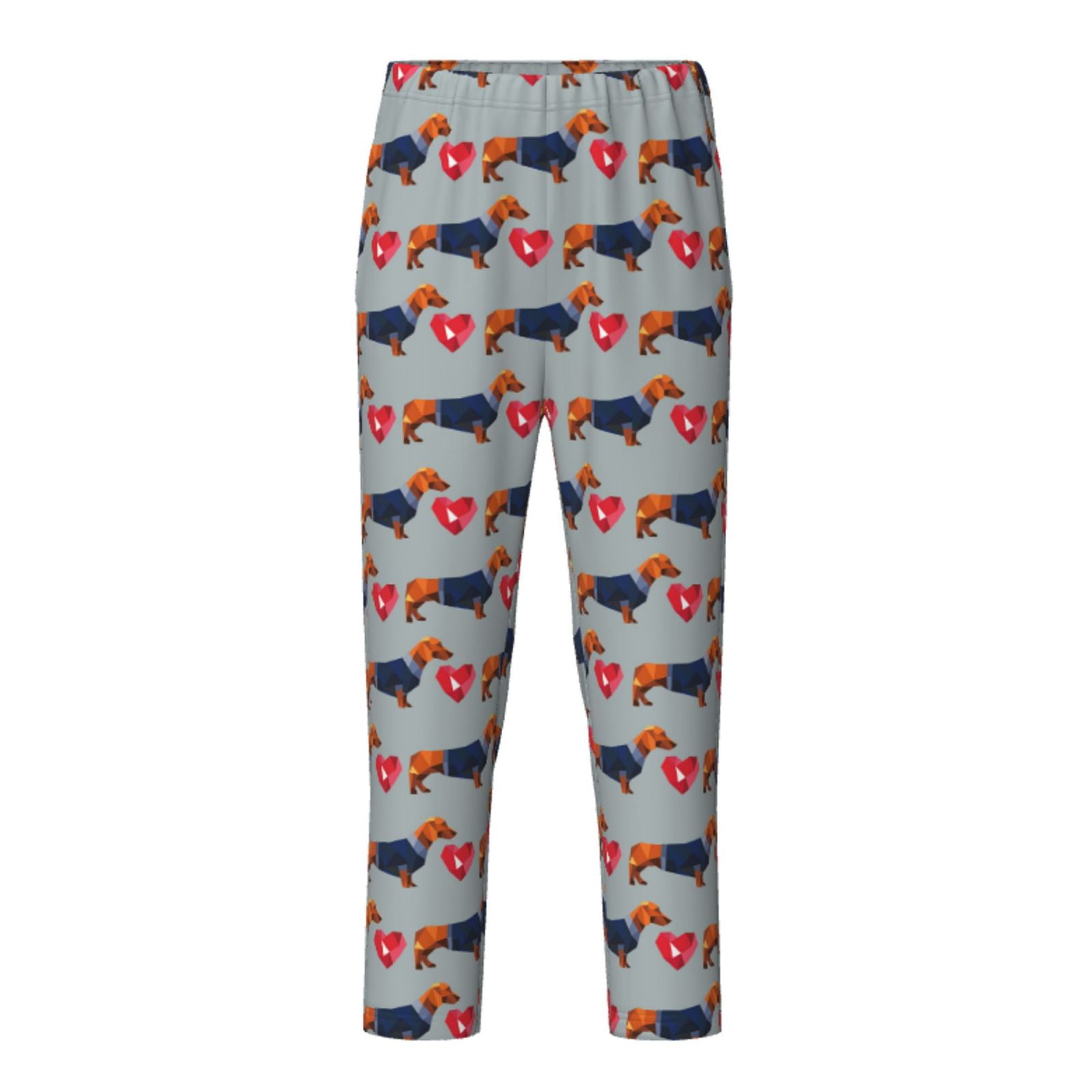 Bingfone Dachshund Dog Heart Print Boys Girls Pajama Pants Lounge Pants ...