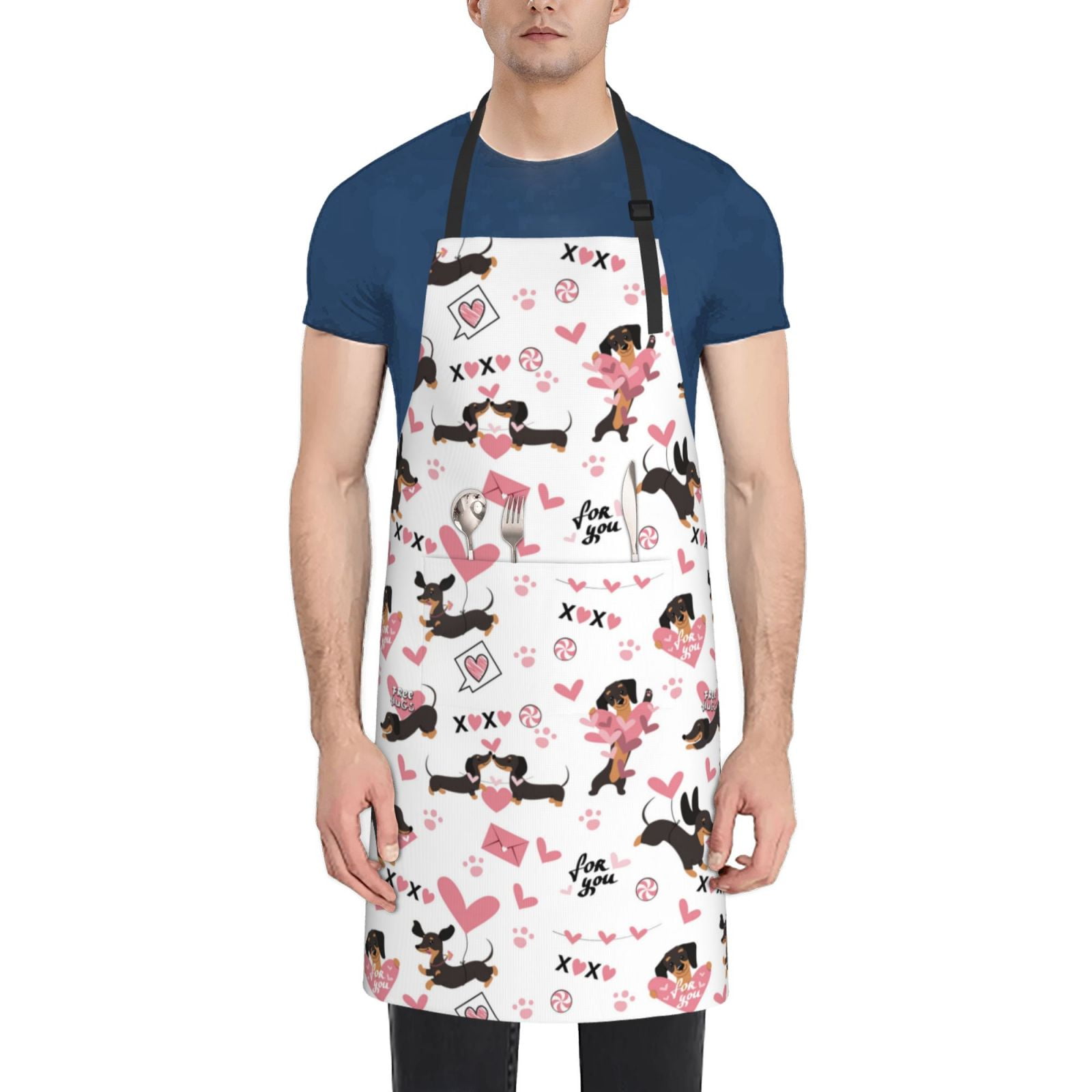Bingfone Dachshund Dog Puppy Apron Gifts For Men, Women Professional ...