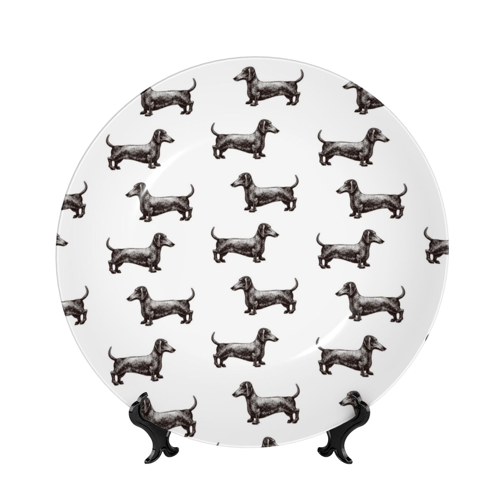 Bingfone Dachshund Dog Puppy Print Bone China Dinner Decorative Plates ...