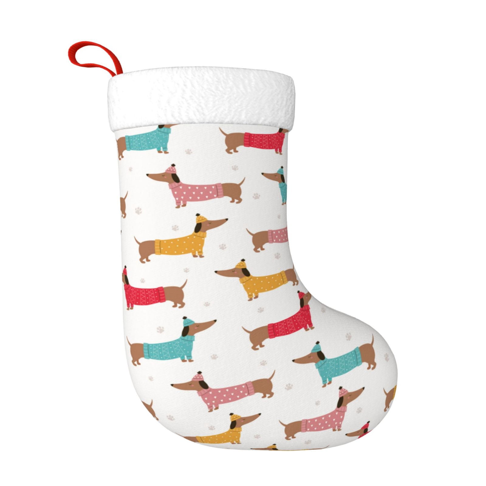 Bingfone Dachshund Dog Puppy Print Personalized Christmas Stocking ...