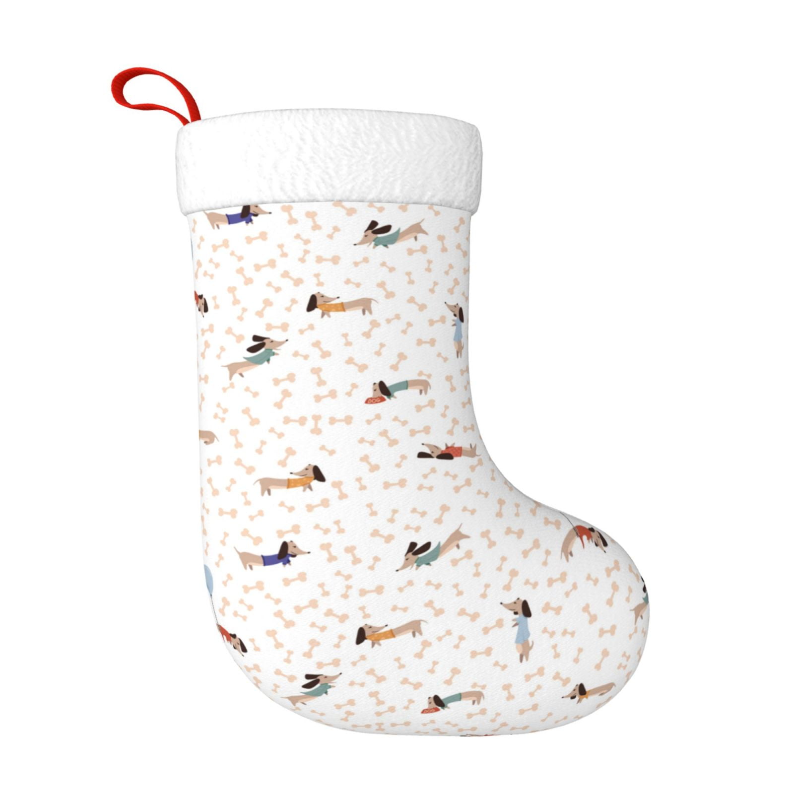 Bingfone Dachshund Dog Puppy Print Personalized Christmas Stocking ...