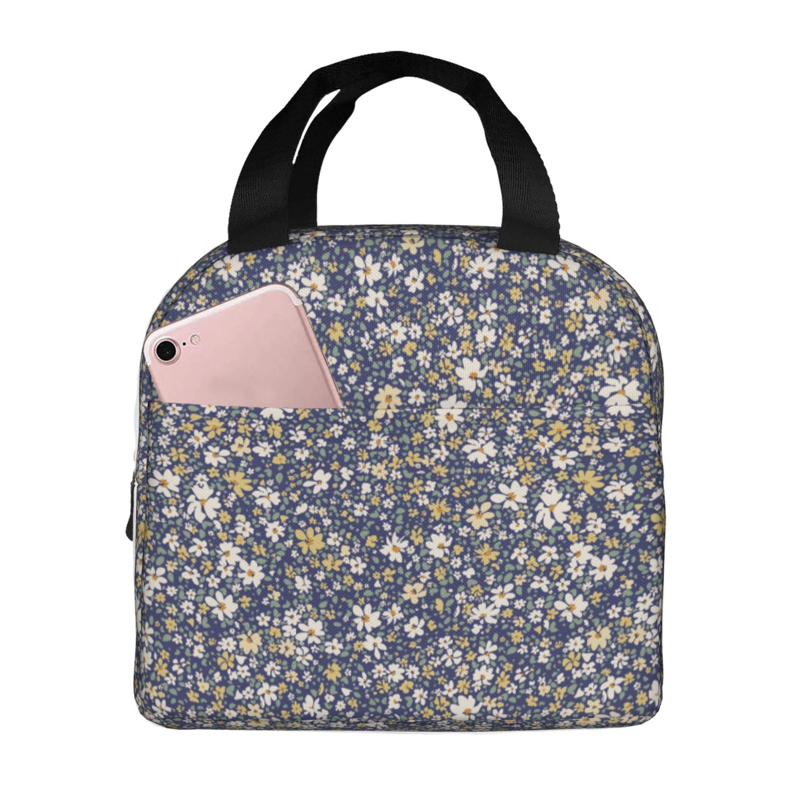 Bingfone Daisies Flowers Print Lunch Bag Insulated Lunch Box, Small ...