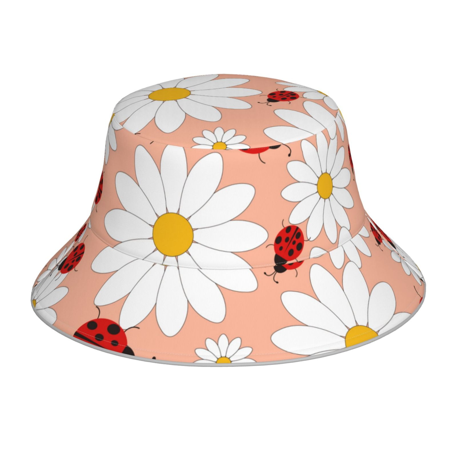Bingfone Daisy And Ladybug Bucket Hat For Men Women,Packable Reversible ...