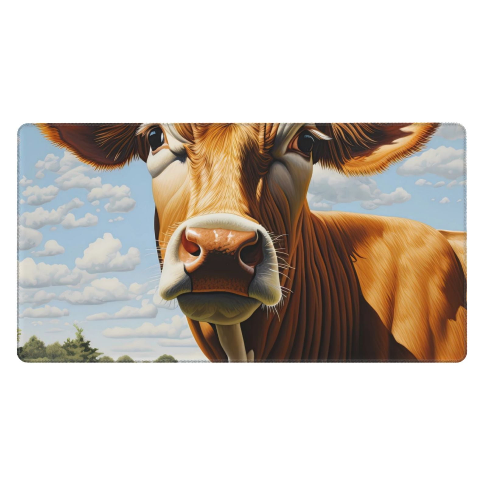 Bingfone Daisy Flower Field Cow Large Gaming Mouse Pad,Extended Desk ...
