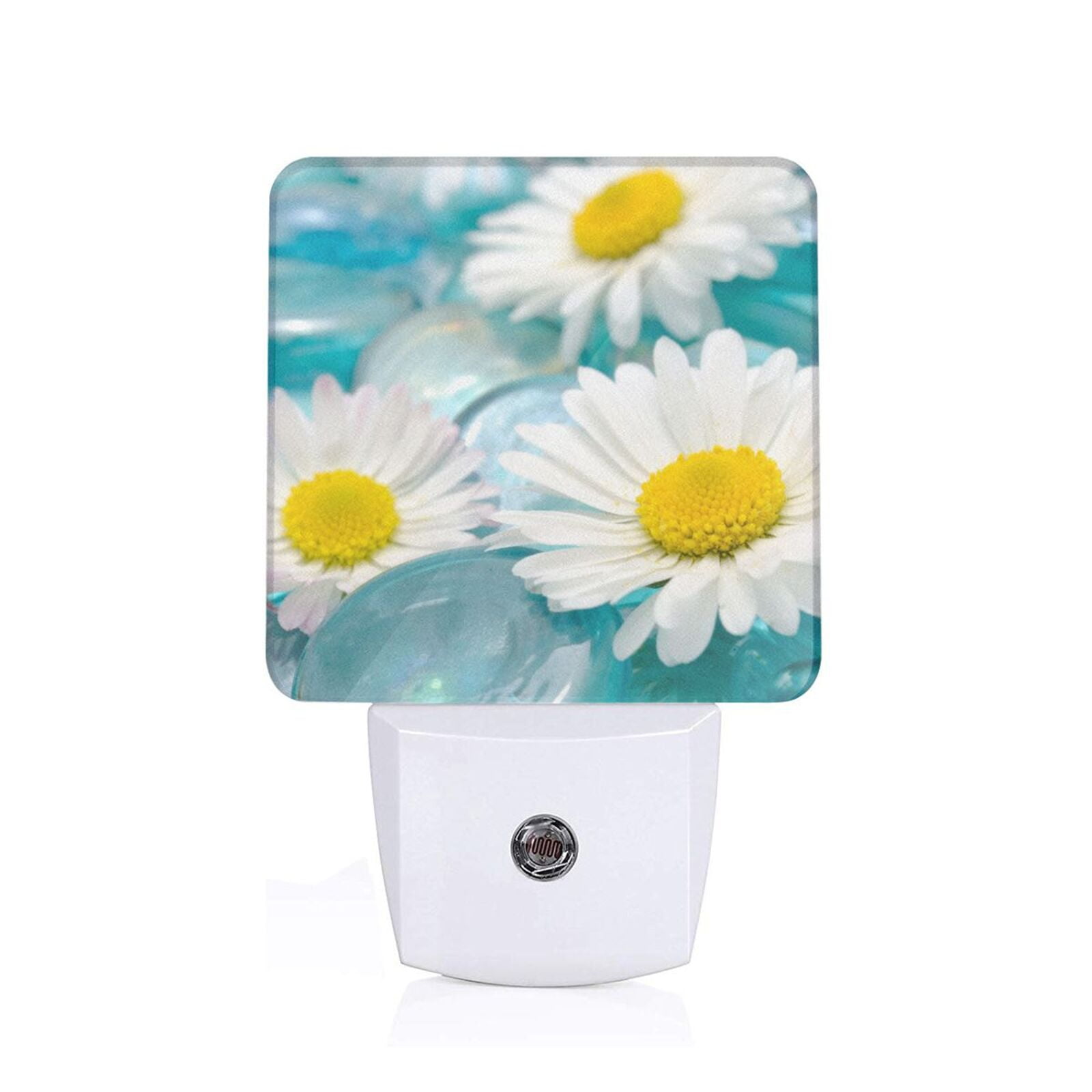 Bingfone Daisy Flowers Print Night Lights Plug into Wall,Dusk to Dawn ...