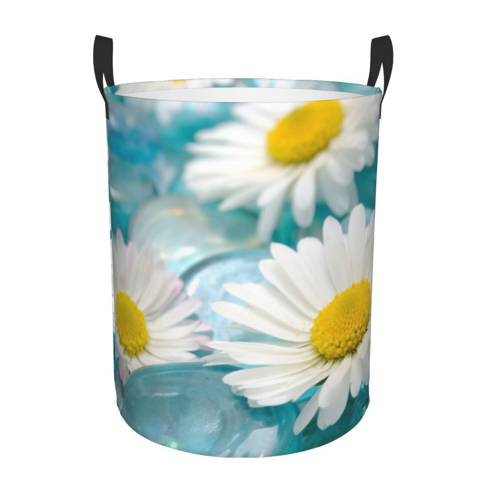 Bingfone Daisy Flowers Waterproof Foldable Laundry Hamper Bucket With ...