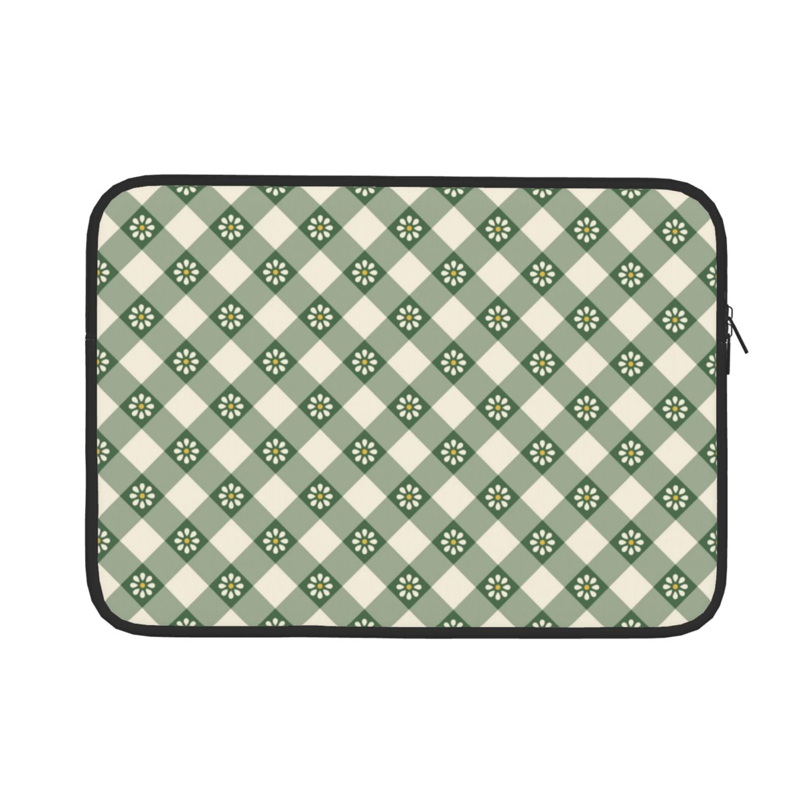 Bingfone Daisy Plaid Green Laptop Sleeve Case 13 inch , 360° Protective ...