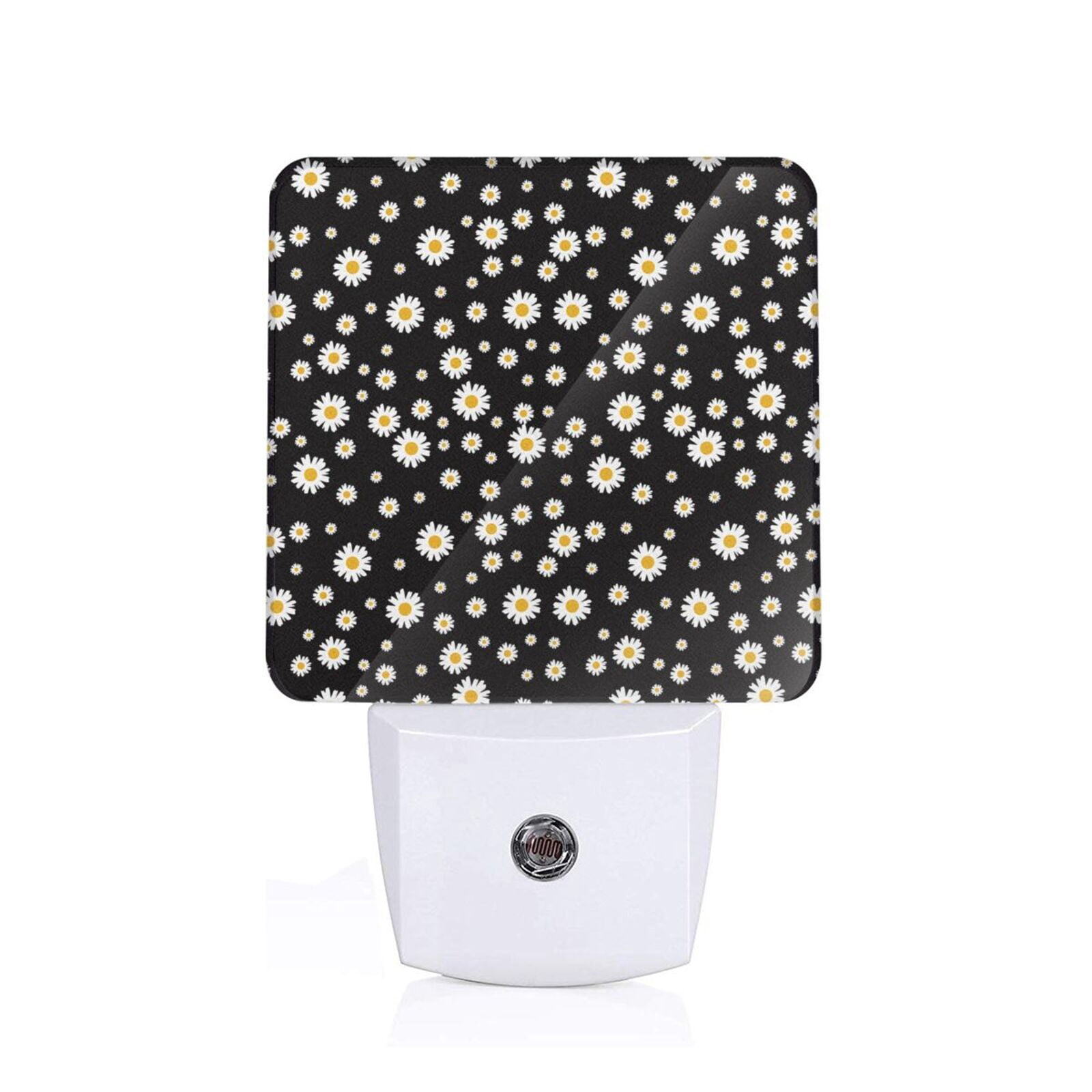 Bingfone Daisy Print Night Lights Plug into Wall,Dusk to Dawn,Bright ...