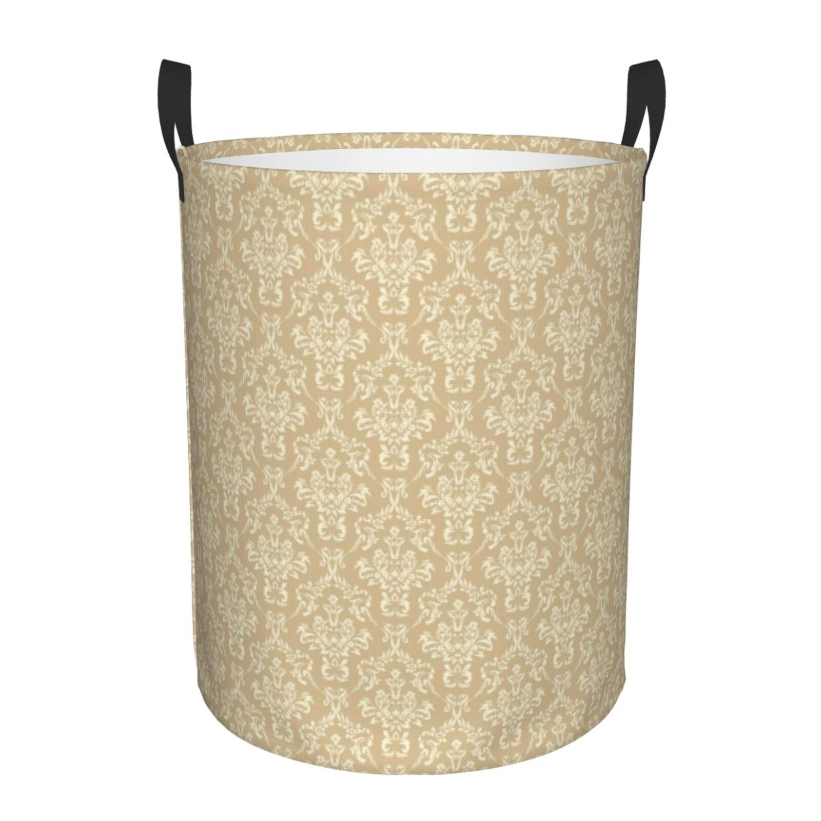 Bingfone Damask Beige Tan Brown Waterproof Foldable Laundry Hamper ...