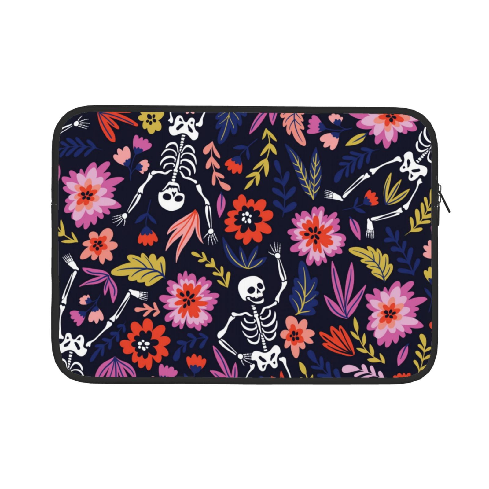 Bingfone Dancing Skeletons Floral Garden Laptop Sleeve Case 15 Inch ...