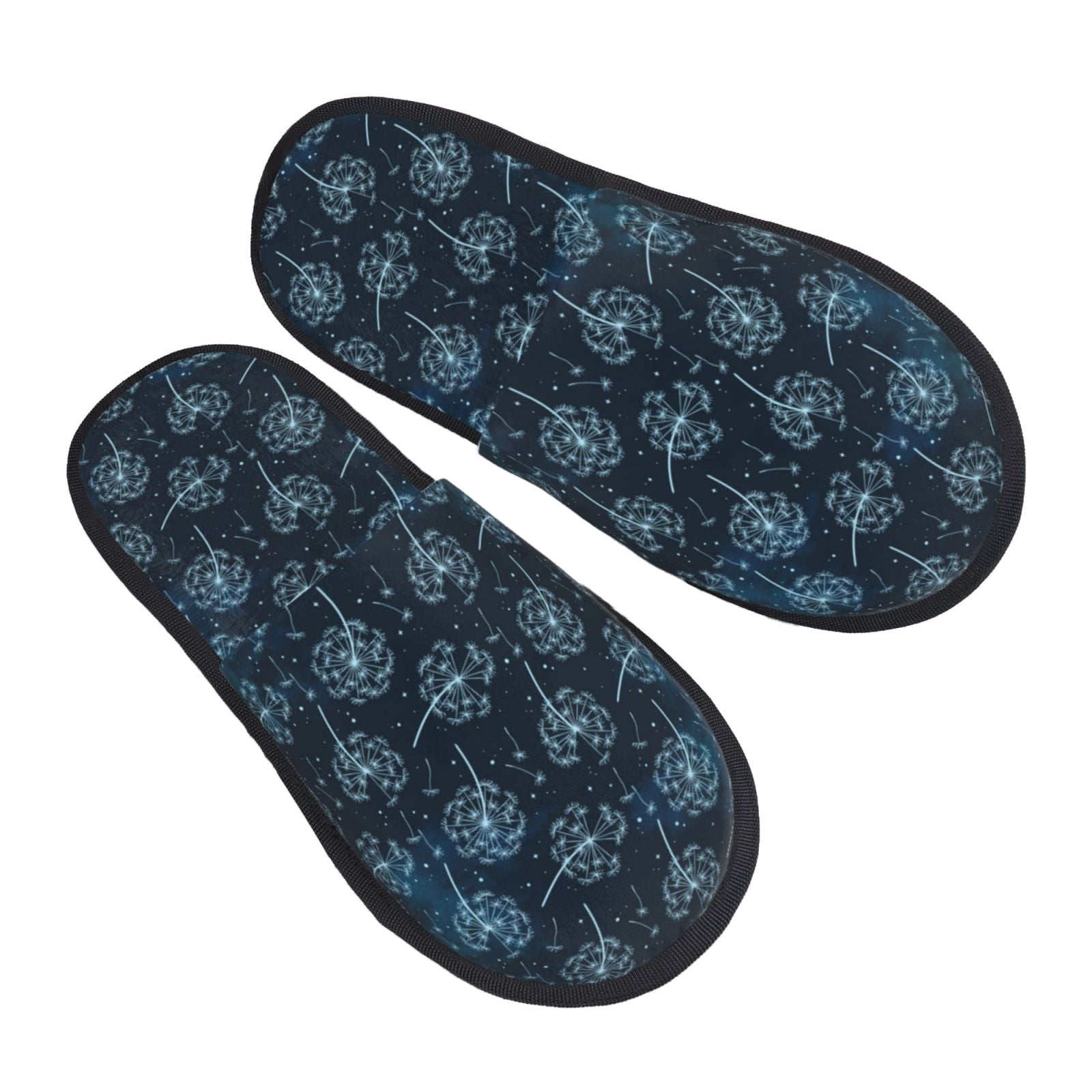 Bingfone Dandelions House Slippers for Women Men with Soft Rubber Sole ...