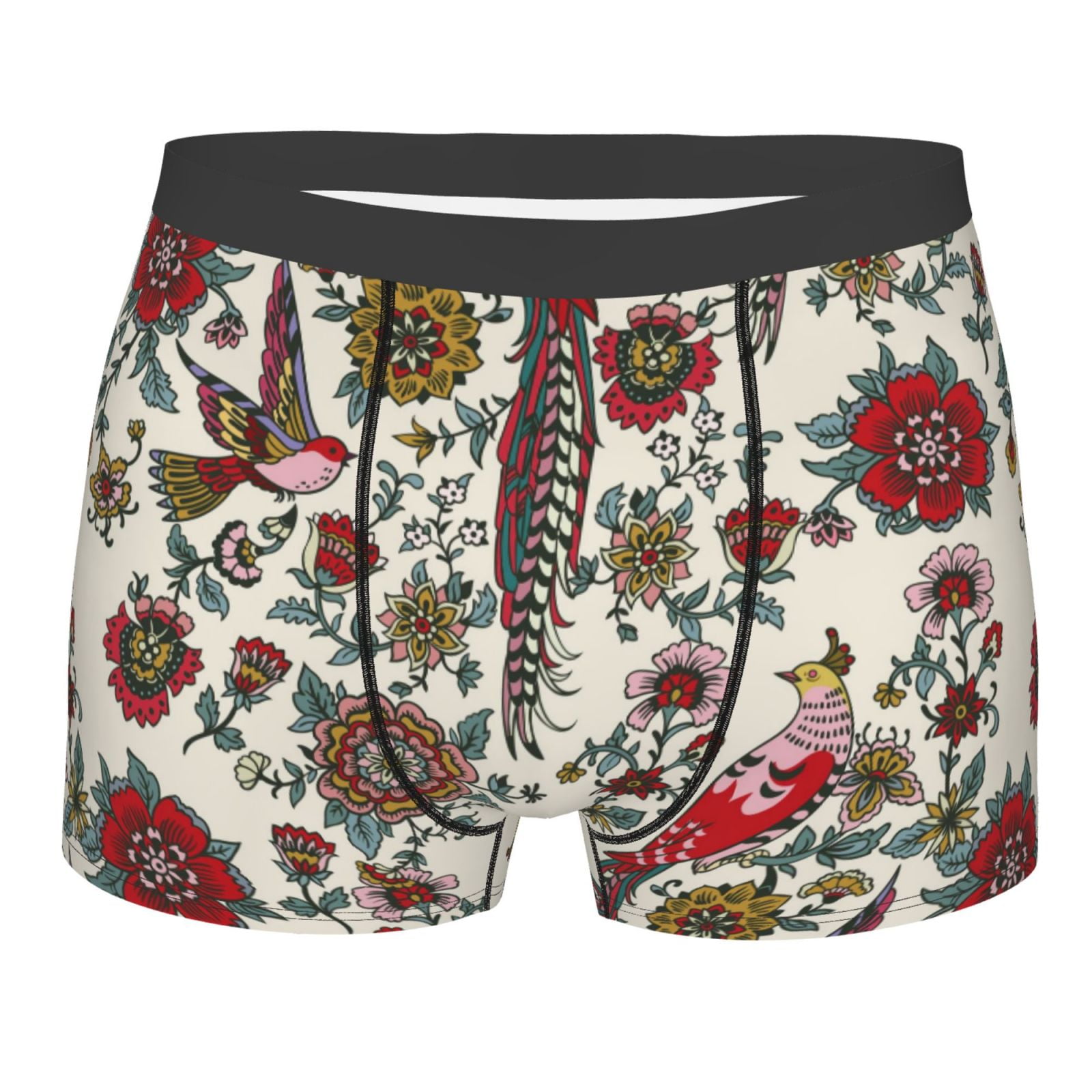 Bingfone Dark Enchanted Flowers And Birds Men'S Underwear - Casual ...