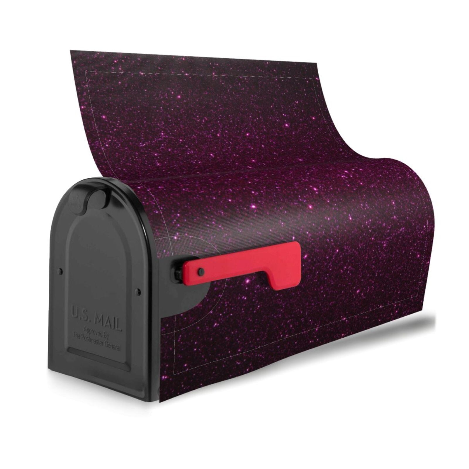 Bingfone Dark Purple Glitter Magnetic Mailbox Cover Standard Size for ...