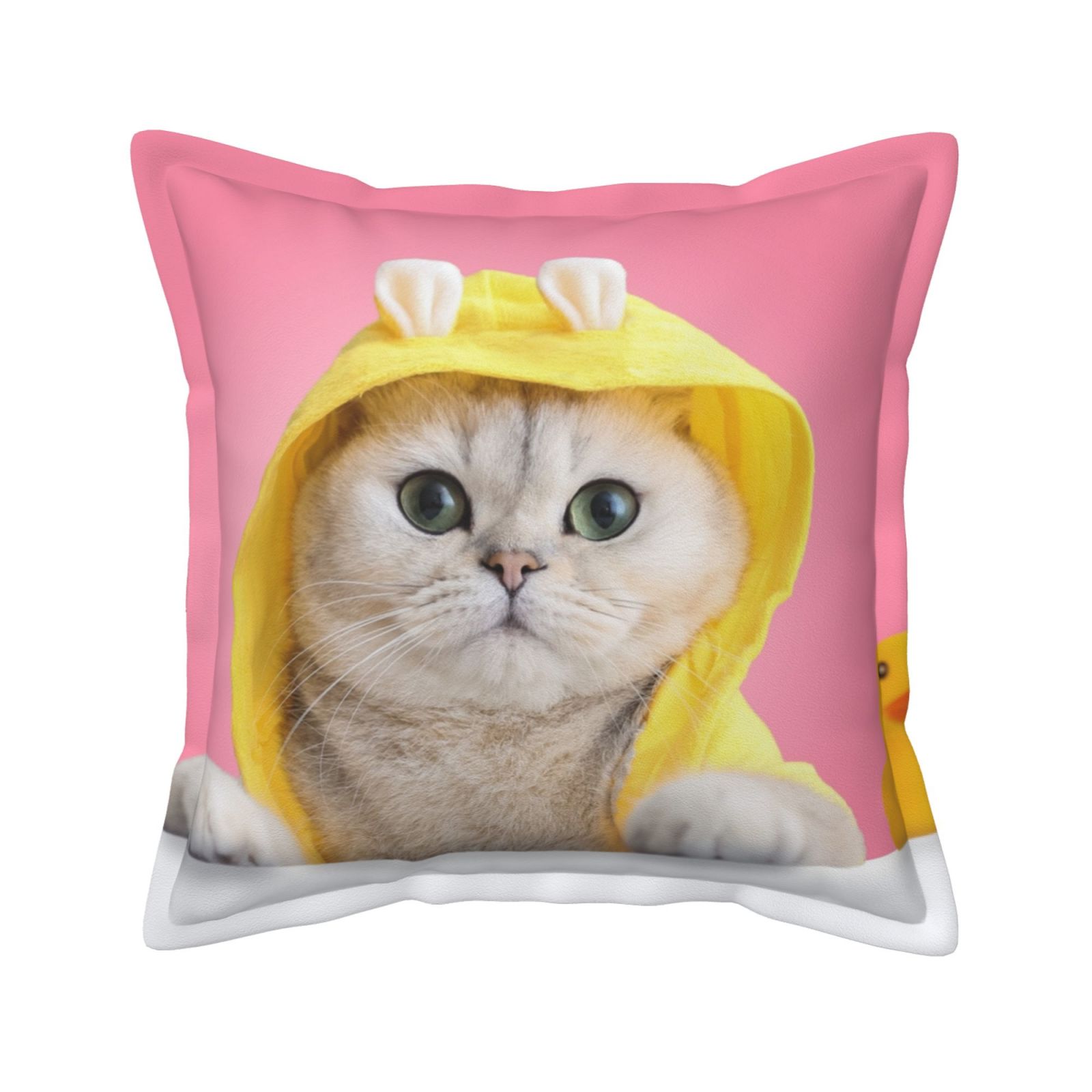 Bingfone Decorative Pillow Covers 16"X16" A Funny Cat Couch Pillow ...