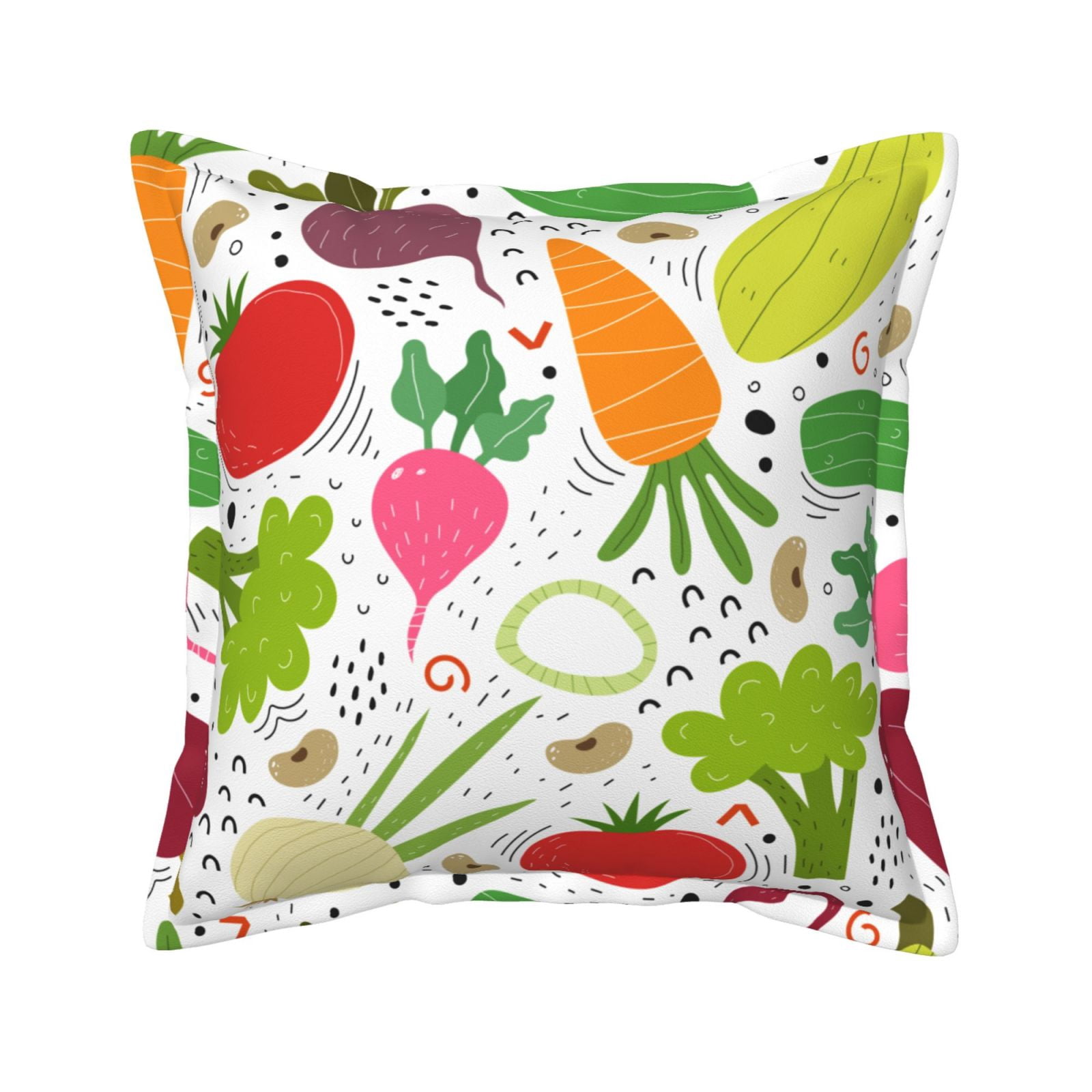 Bingfone Decorative Pillow Covers 16"X16" Cartoon Vegetables Couch ...