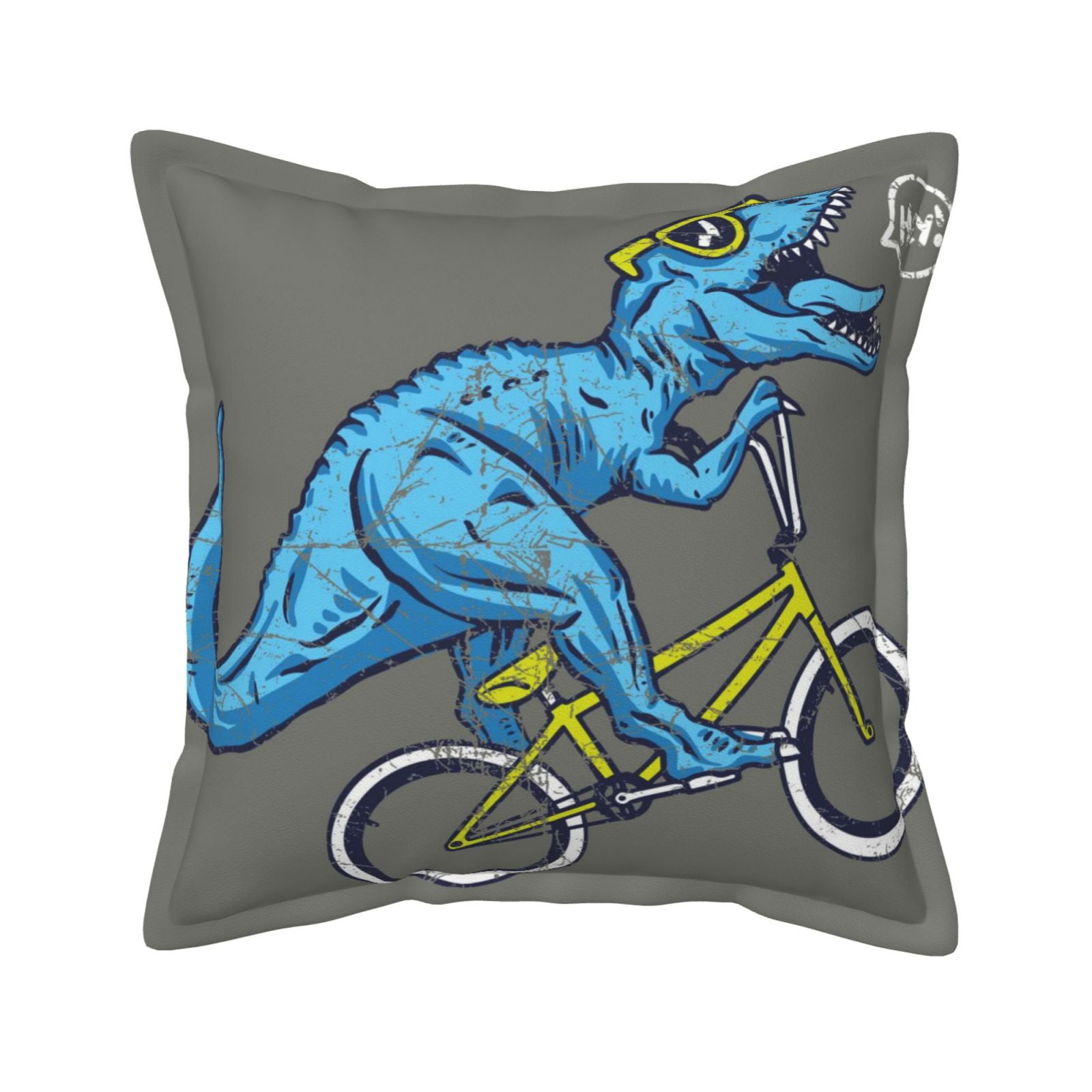 Bingfone Decorative Pillow Covers 16"X16" Fun Riding Dinosaur Couch ...