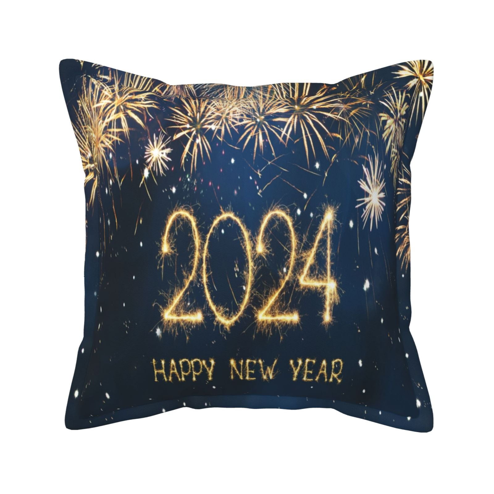 Bingfone Decorative Pillow Covers 16"X16" Happy New Year 2024 (3) Couch ...