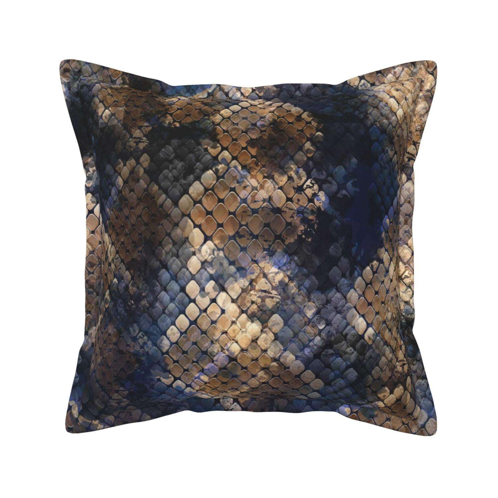 Bingfone Decorative Pillow Covers 16"X16" Watercolor Snake Skin Couch Pillow Cases Modern ...