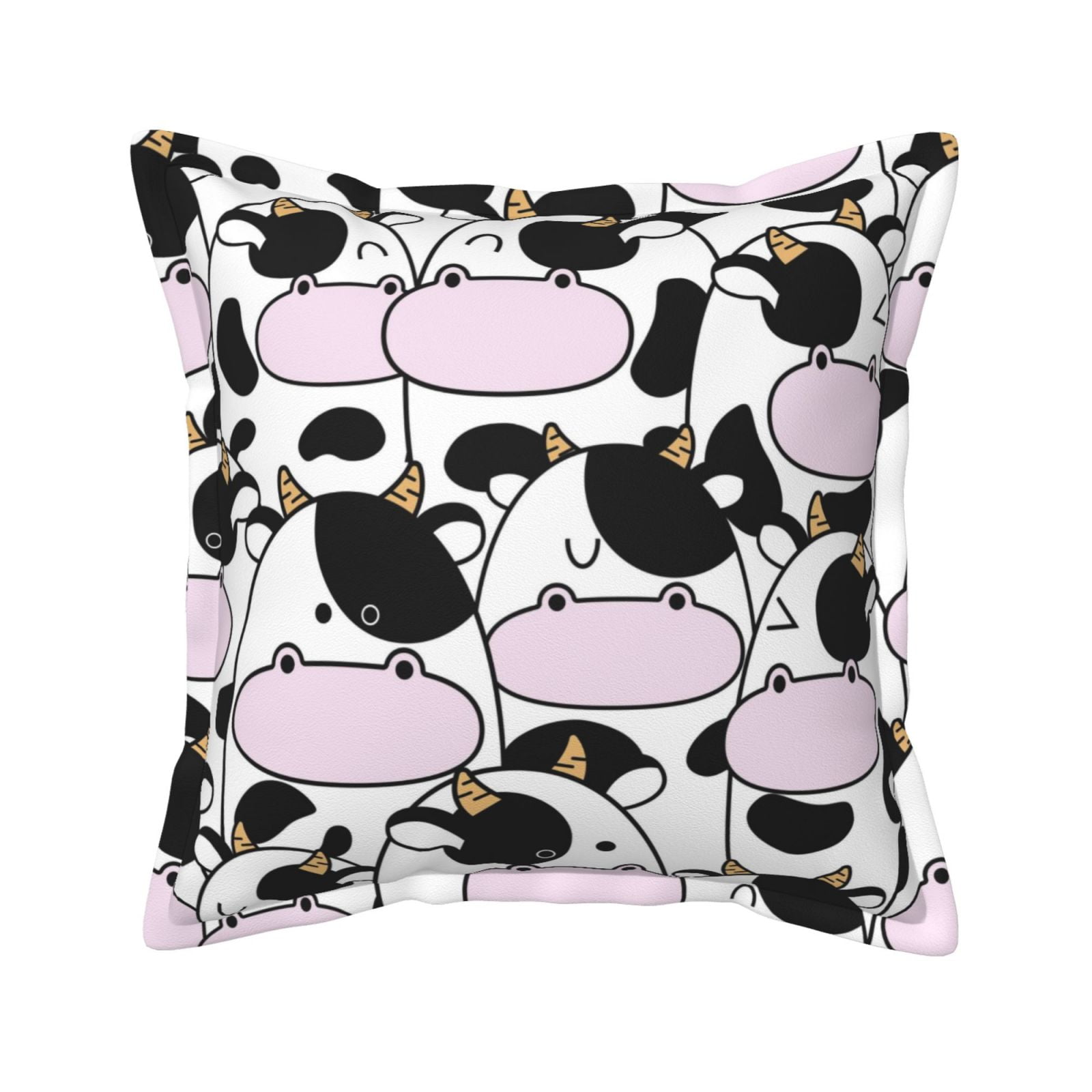 Bingfone Decorative Pillow Covers 18"X18" Cute Animal With Cow Couch ...