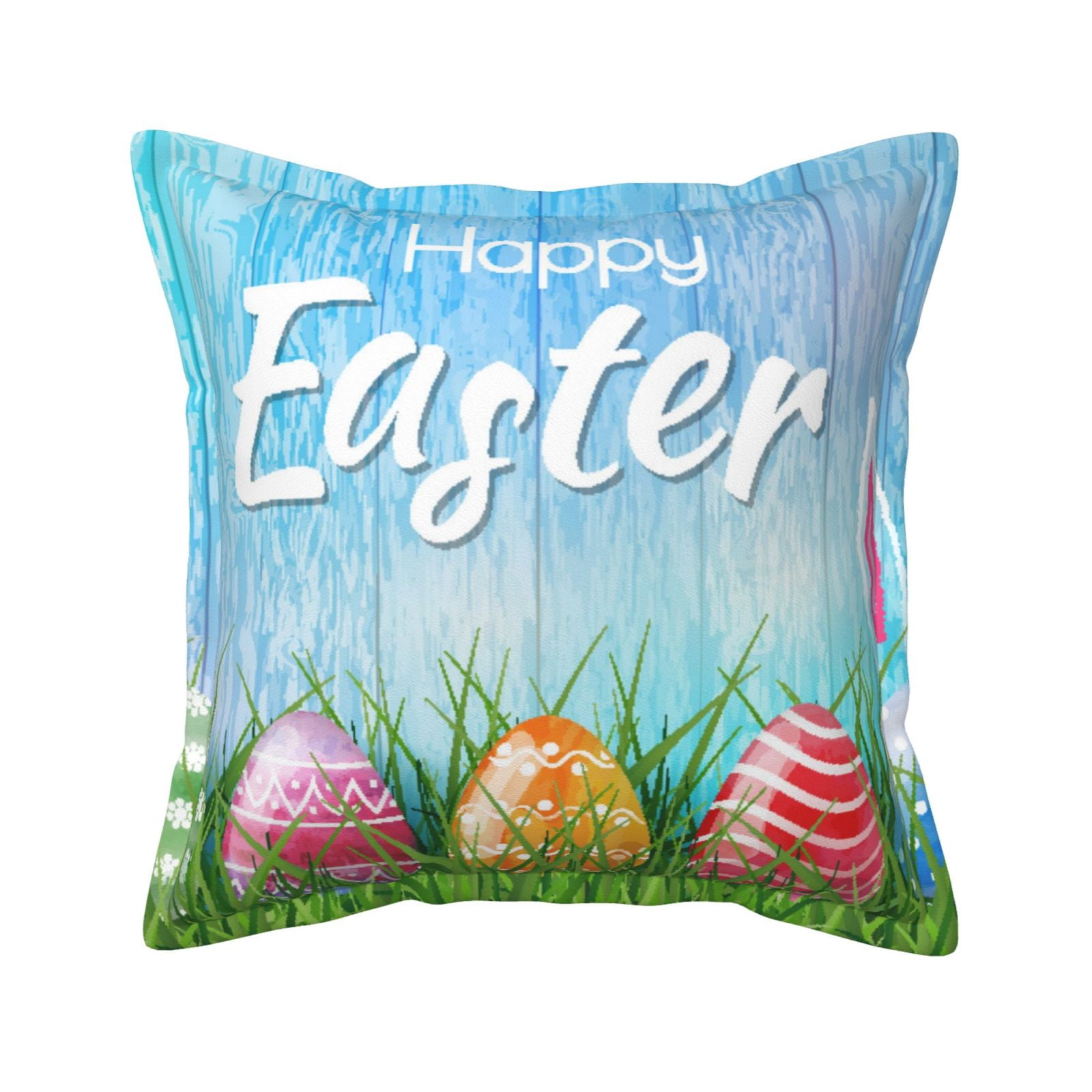 Bingfone Decorative Pillow Covers 18"X18" Happy Easter Couch Pillow ...