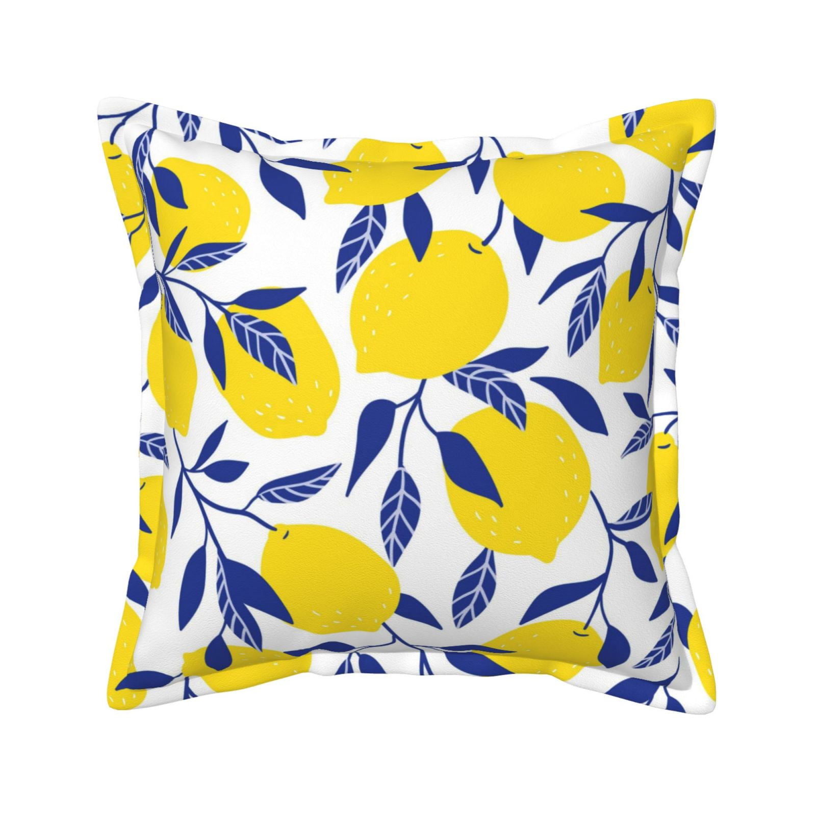 Bingfone Decorative Pillow Covers 18"X18" Tropical Lemon Couch Pillow ...