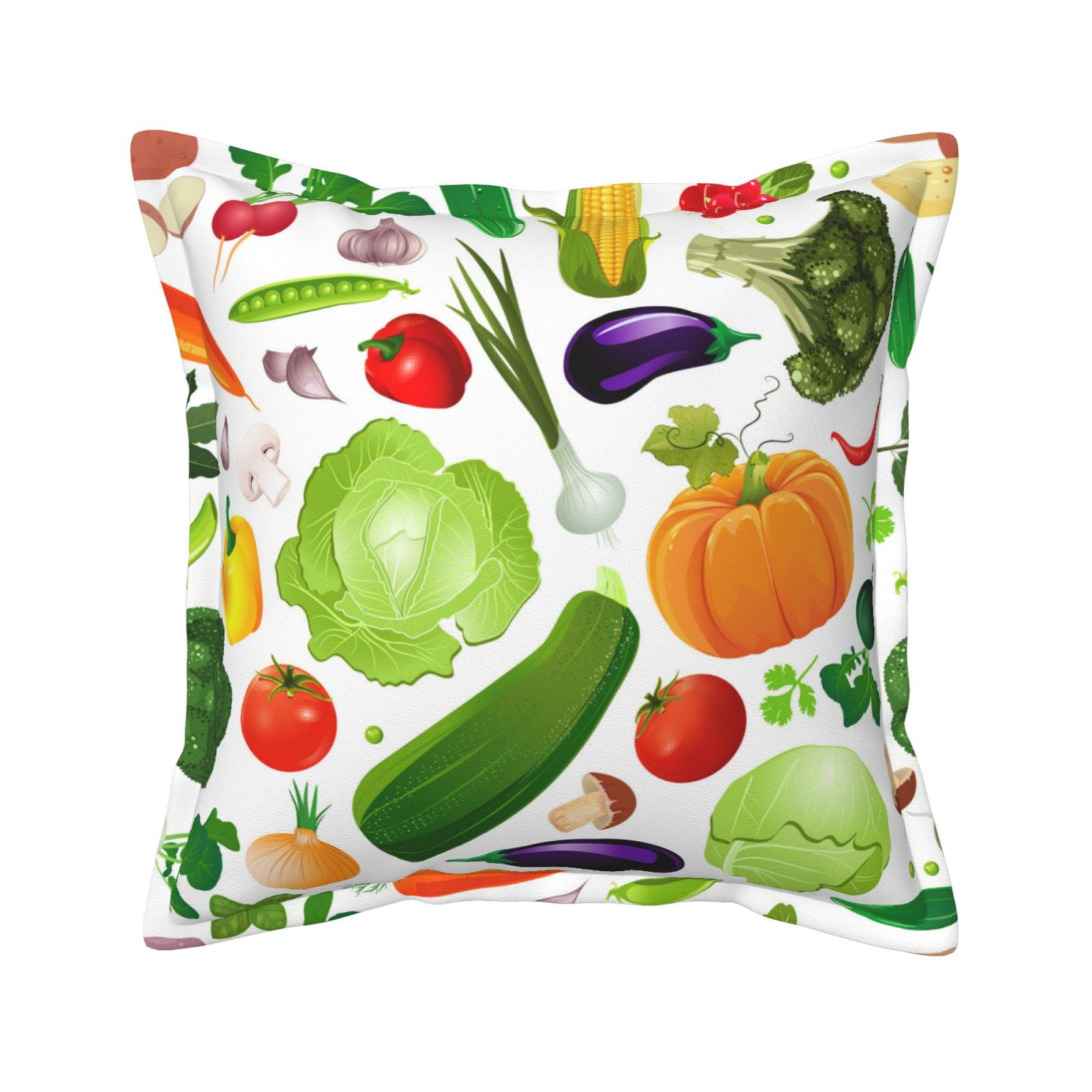 Bingfone Decorative Pillow Covers 18"X18" Vegetables2 Couch Pillow ...