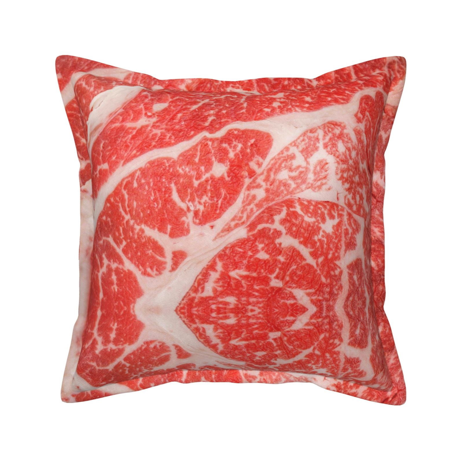 Bingfone Decorative Pillow Covers 20"X20" Beef Steaks Couch Pillow ...