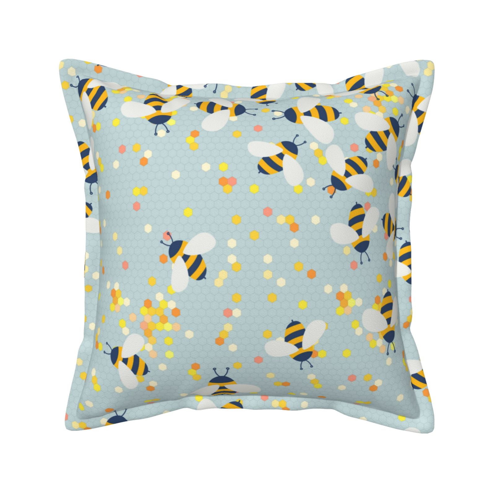 Bingfone Decorative Pillow Covers 20"X20" Bees Couch Pillow Cases ...