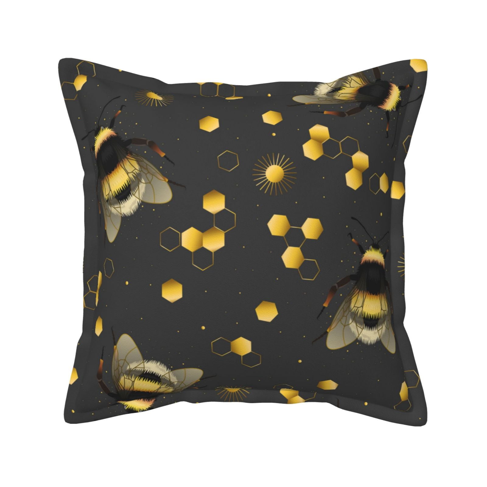 Bingfone Decorative Pillow Covers 20"X20" Bumblebee Couch Pillow Cases ...