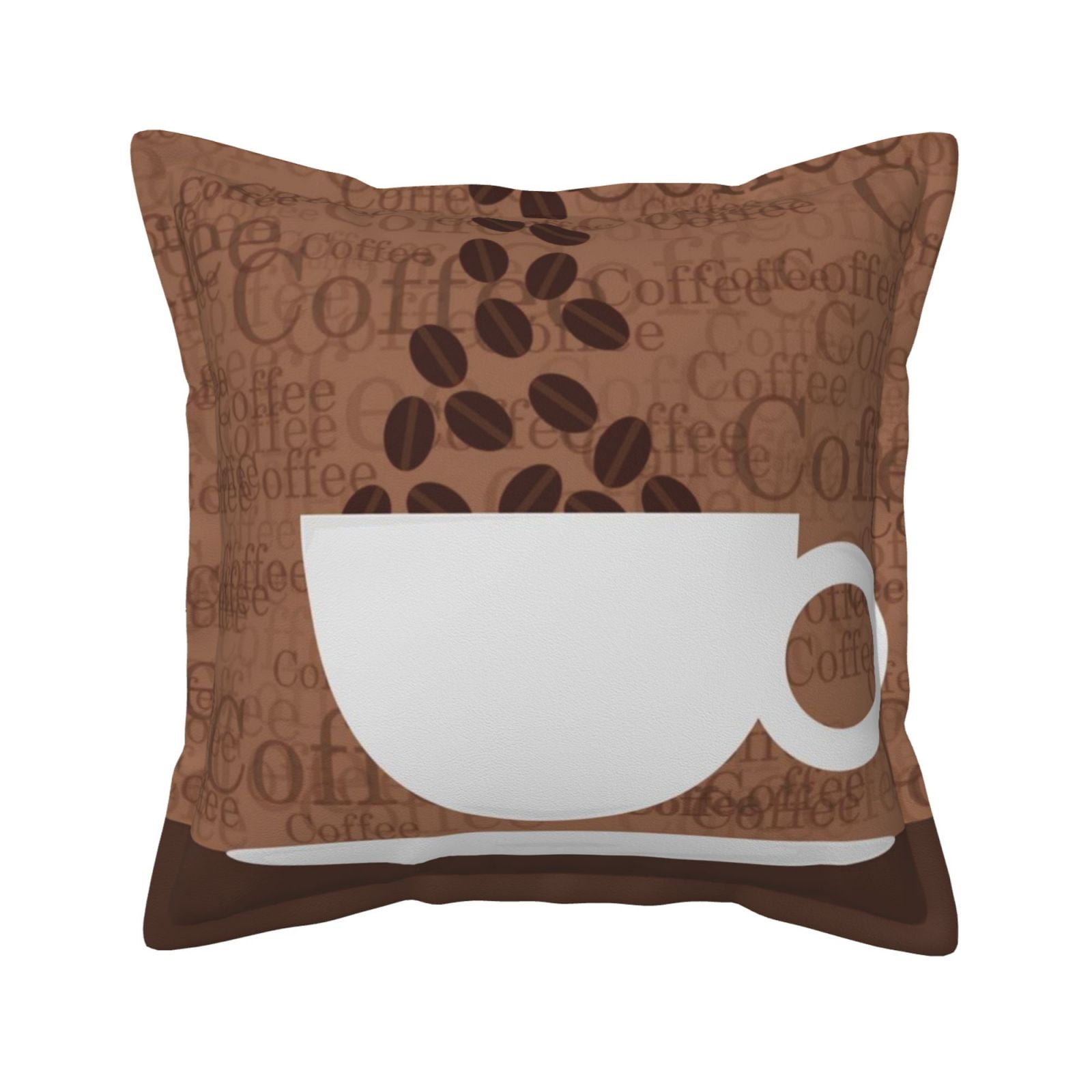 Bingfone Decorative Pillow Covers 20"X20" Coffee Cafe Cup Couch Pillow ...