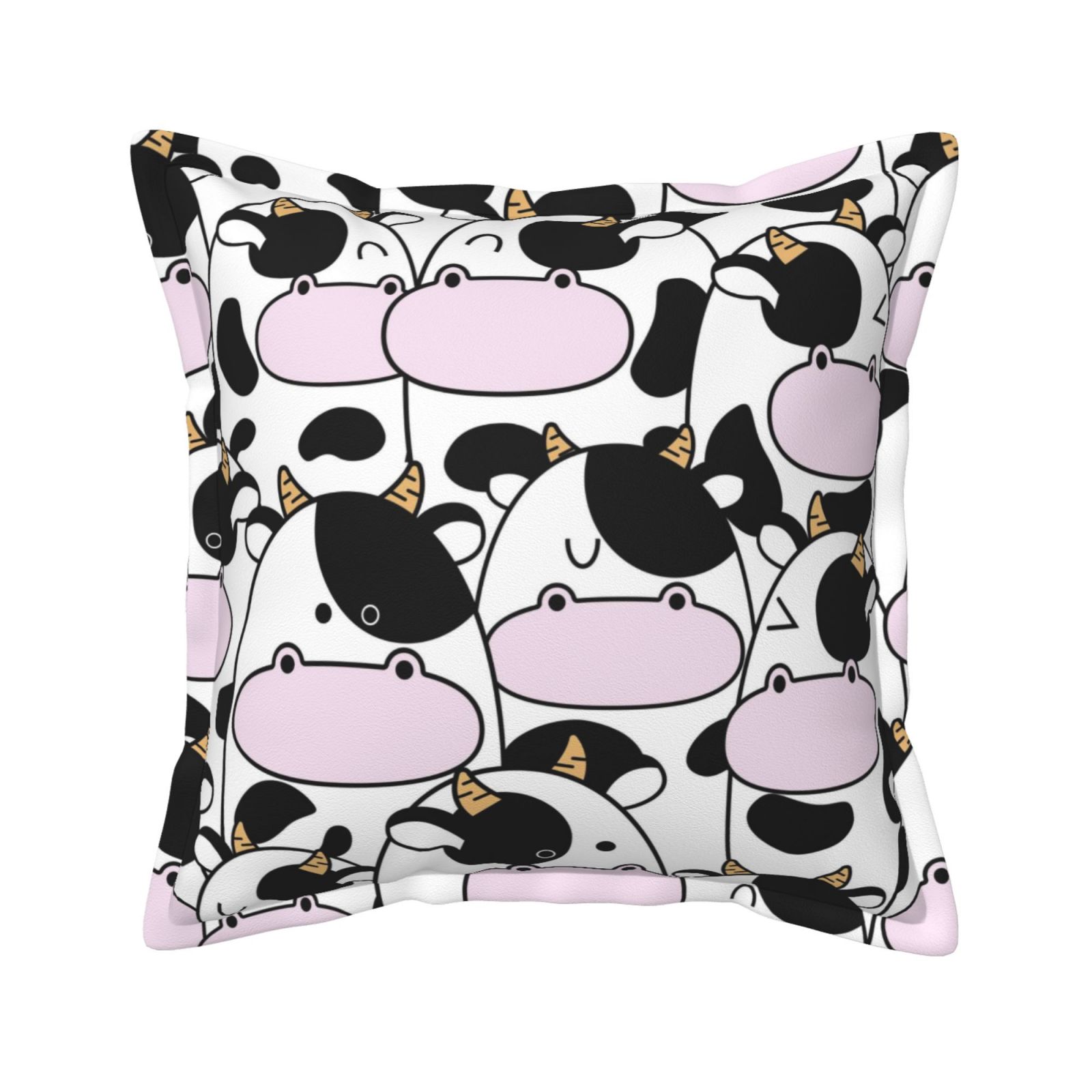 Bingfone Decorative Pillow Covers 20"X20" Cute Animal With Cow Couch ...