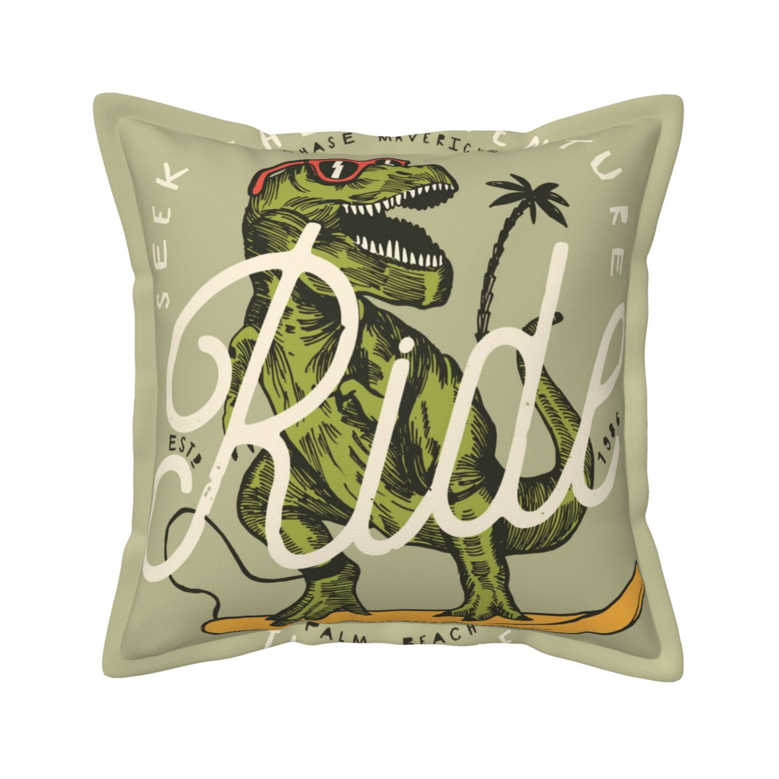 Bingfone Decorative Pillow Covers 20"X20" Dinosaur Couch Pillow Cases ...
