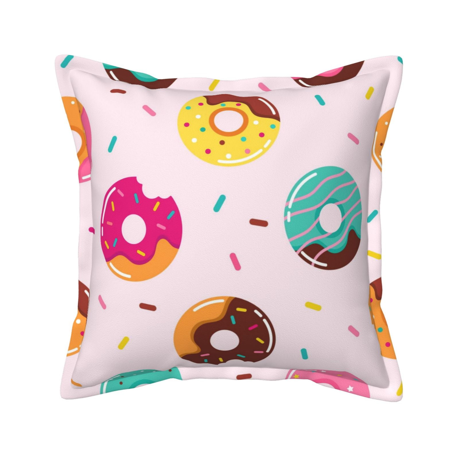 Bingfone Decorative Pillow Covers 20"X20" Donut Couch Pillow Cases ...