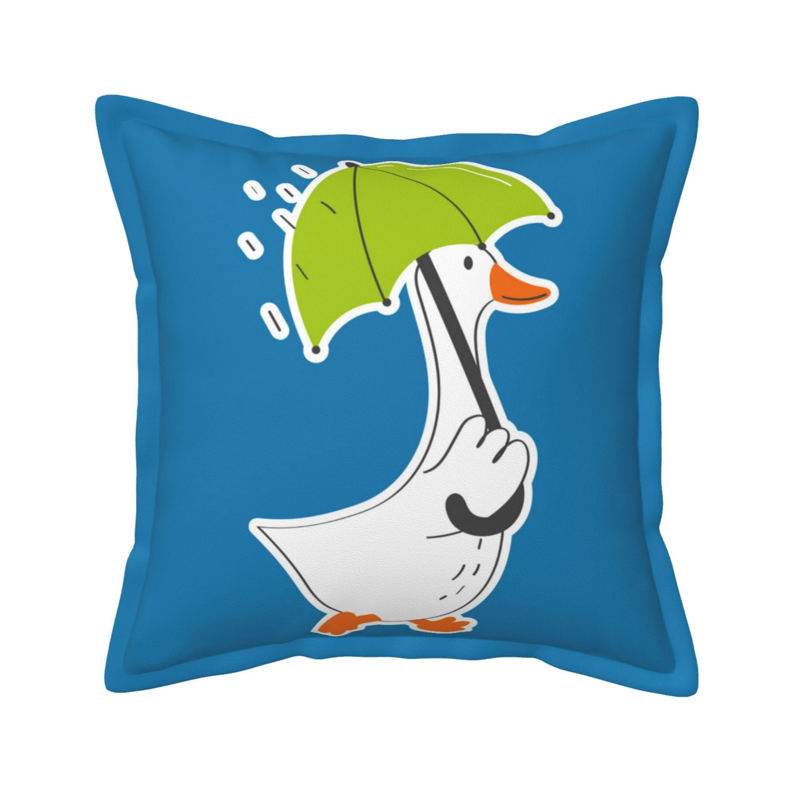 Bingfone Decorative Pillow Covers 20"X20" Goose Holding An Umbrella ...