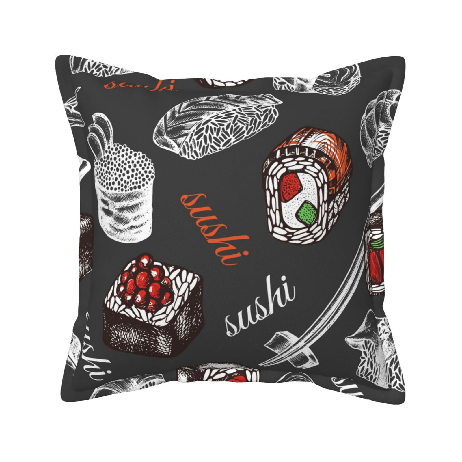 Bingfone Decorative Pillow Covers 20"X20" Japanese Sushi Hashi Couch ...
