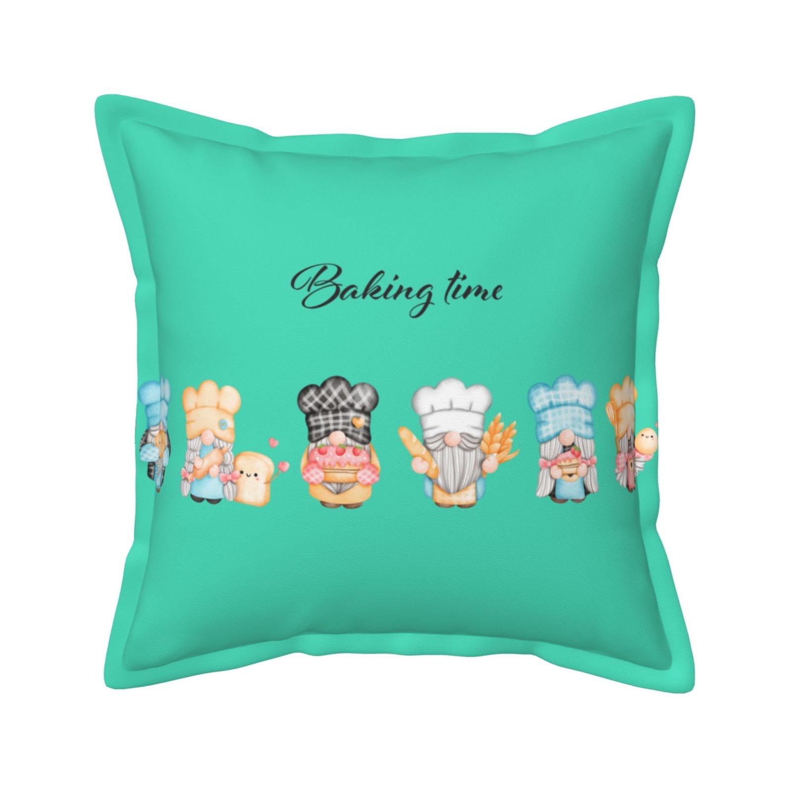 Bingfone Decorative Pillow Covers 20"X20" Little Chef Gnome Couch ...