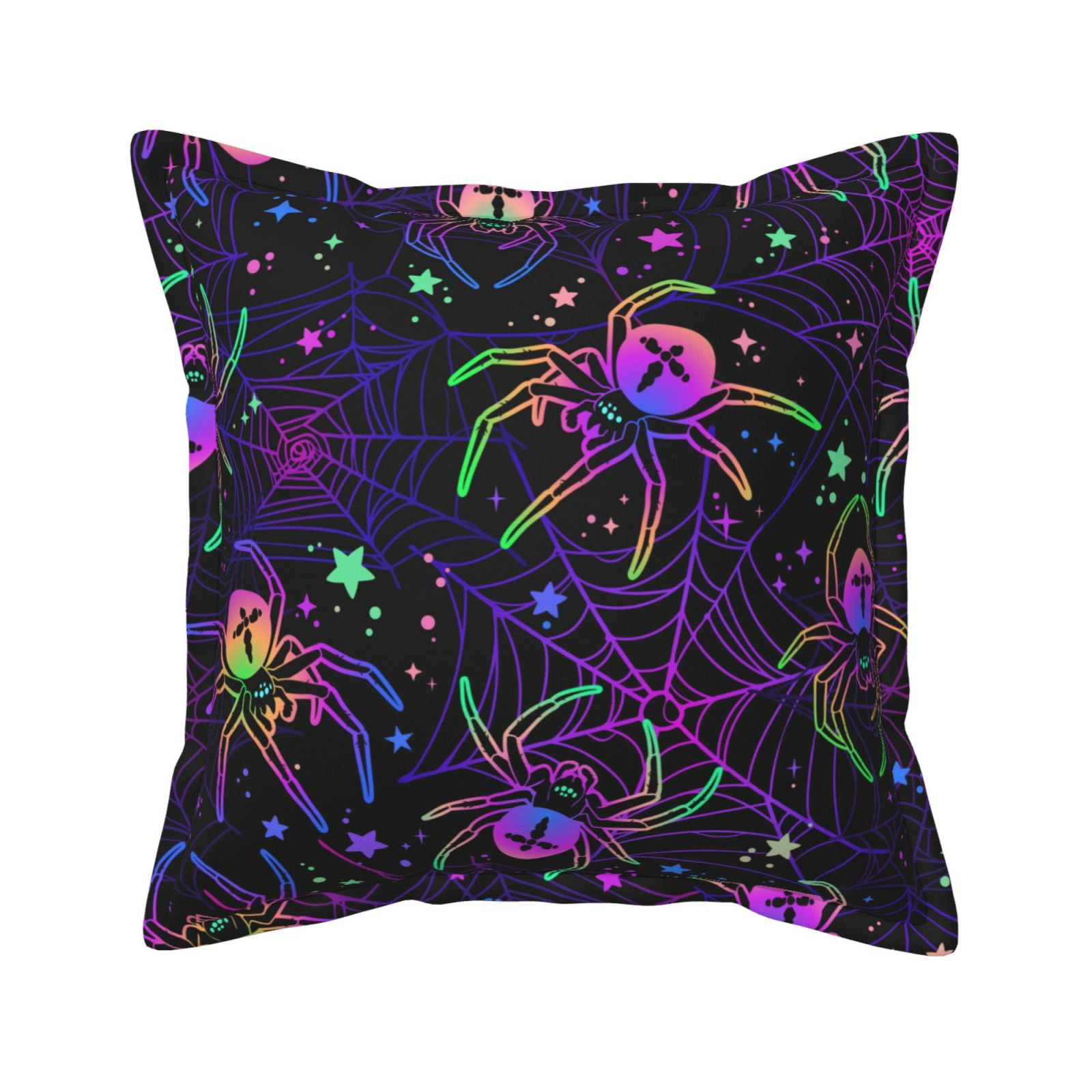 Bingfone Decorative Pillow Covers 20"X20" Multi-Colored Spiders Couch ...