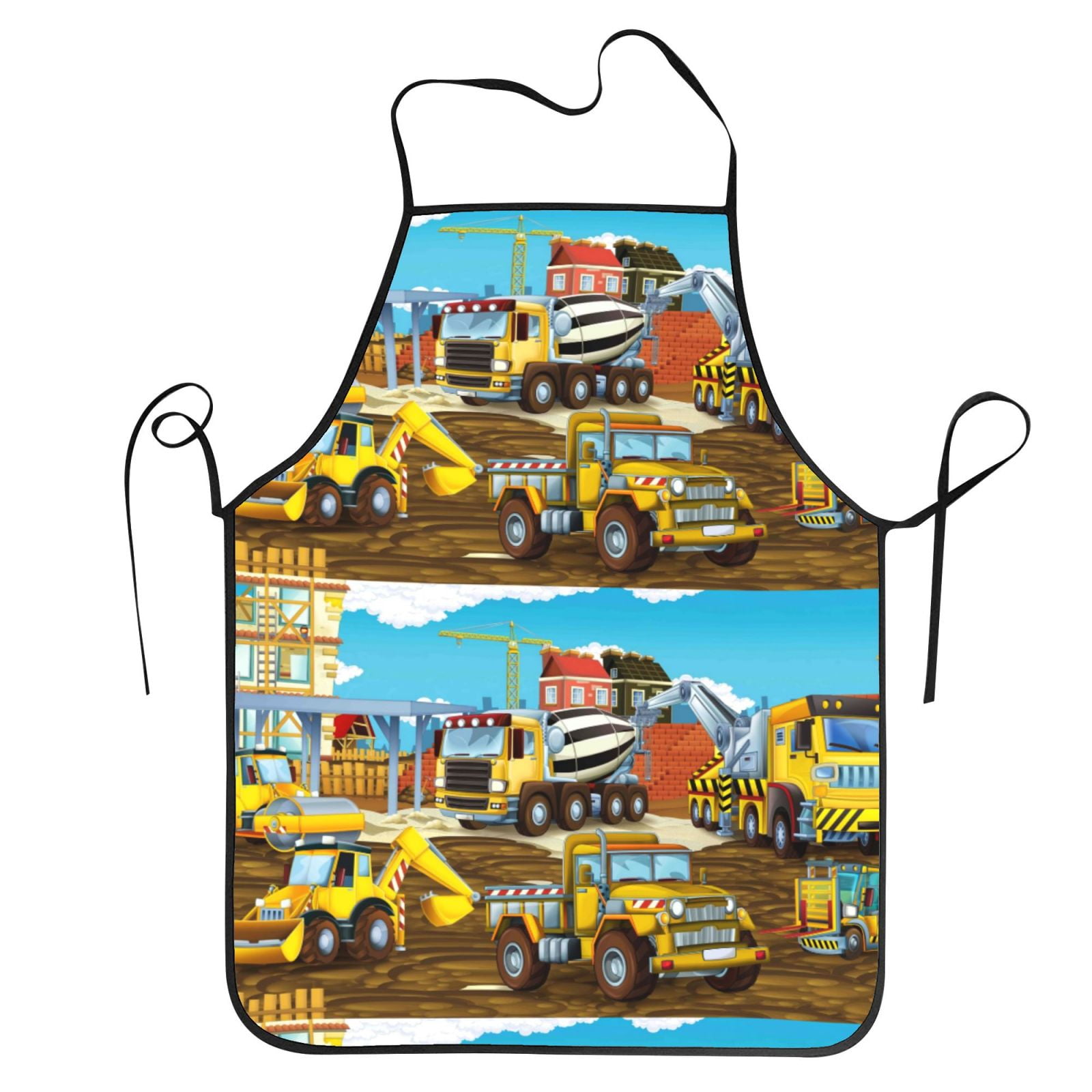 Bingfone Different Construction Site Vehicles for Tie-up Apron, Unisex ...