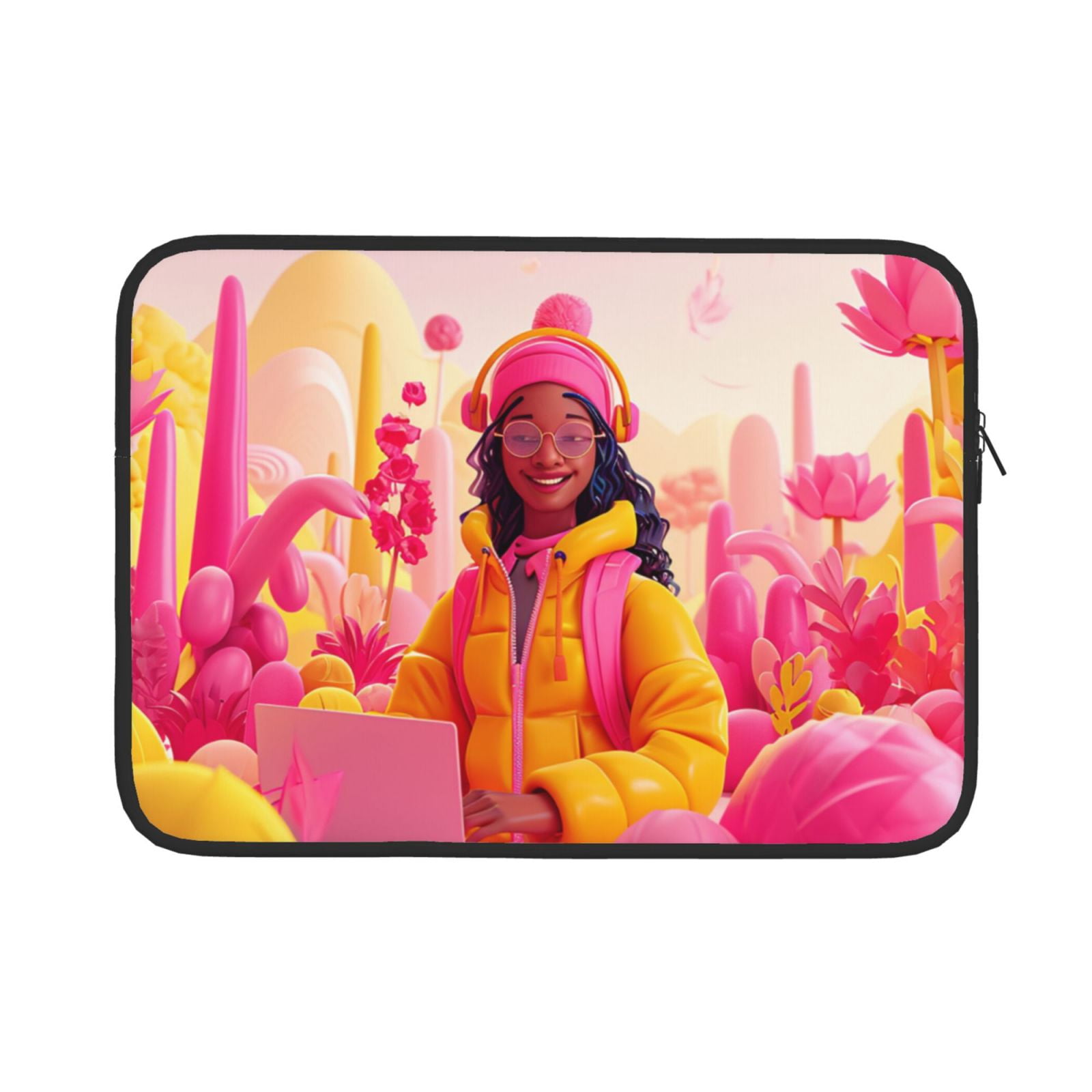 Bingfone Digital Nomad Pink Landscape Laptop Sleeve Case 13 inch , 360 ...