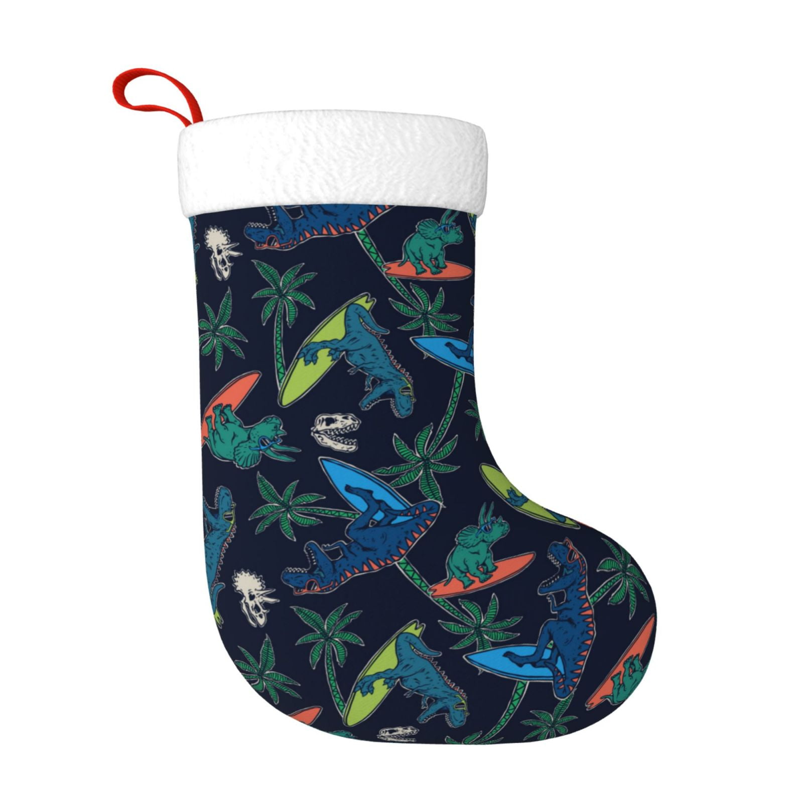 Bingfone Dinosaur Print Personalized Christmas Stocking - Snowman ...