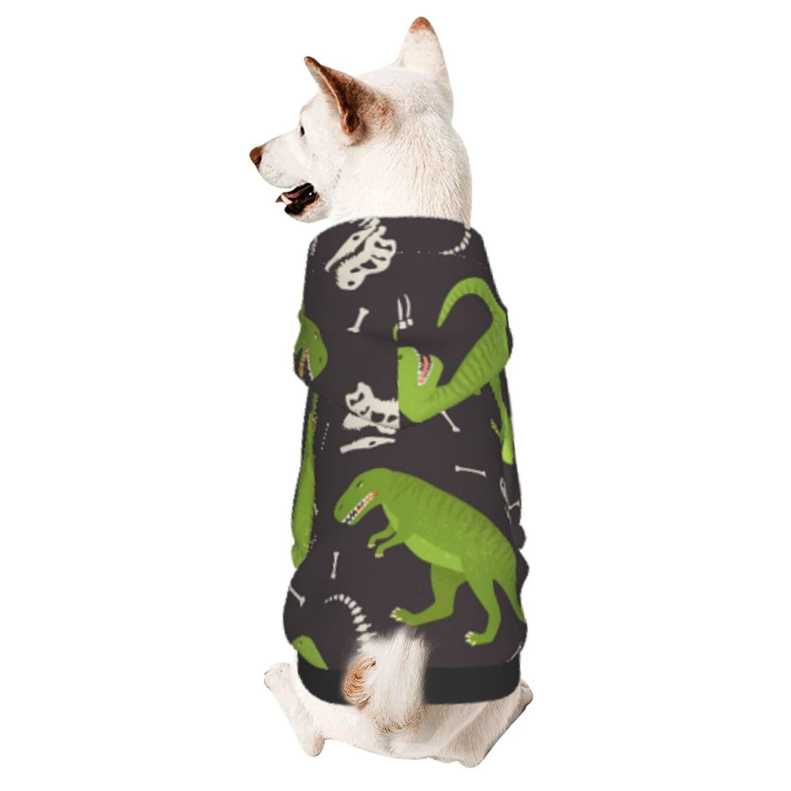Bingfone Dinosaur Skeleton Dog Clothes Hoodie, Pet Winter Coat,Puppy ...
